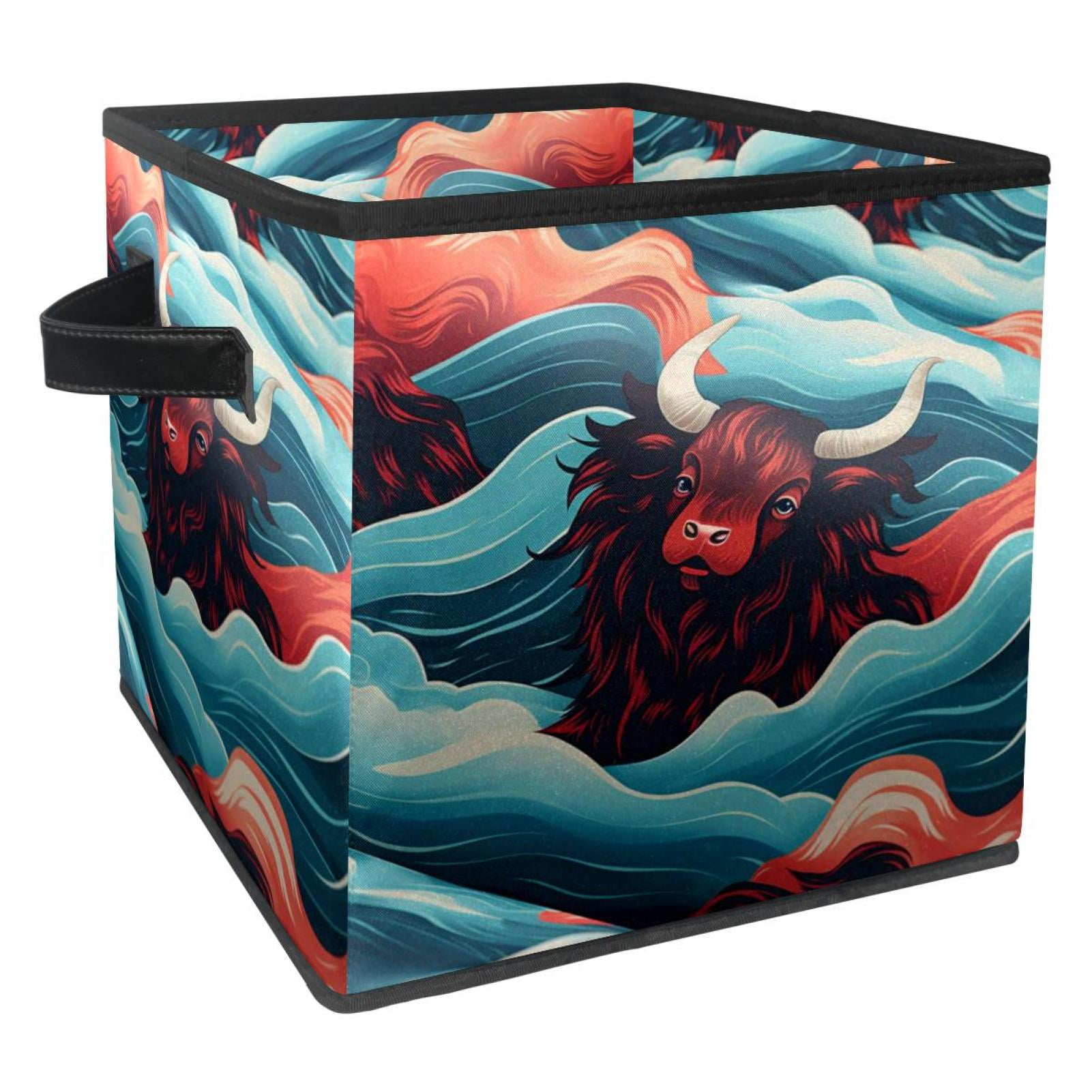 Yak Foldable Cube Organizer with Handle for Clothes Storage Basket, 10. ...