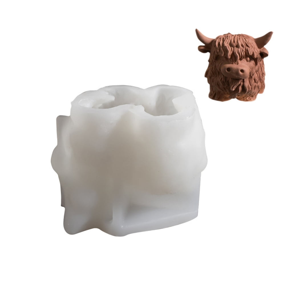 Yak Head Statue Silicone Candle Molds Yak Figurine Silicone Molds for ...