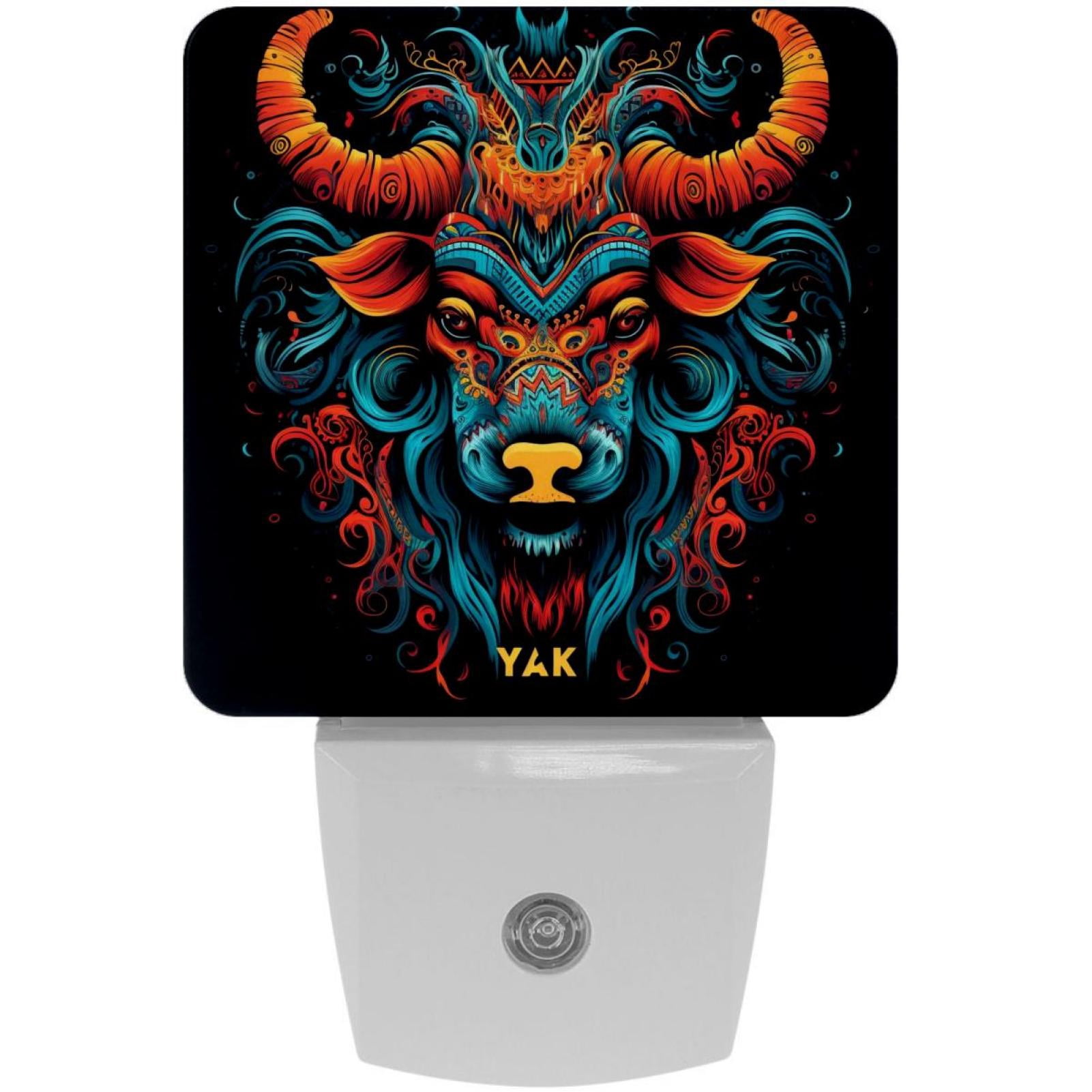 Yak LED Square Night Lights - Energy Efficient Plug-in Wall Lamp with ...