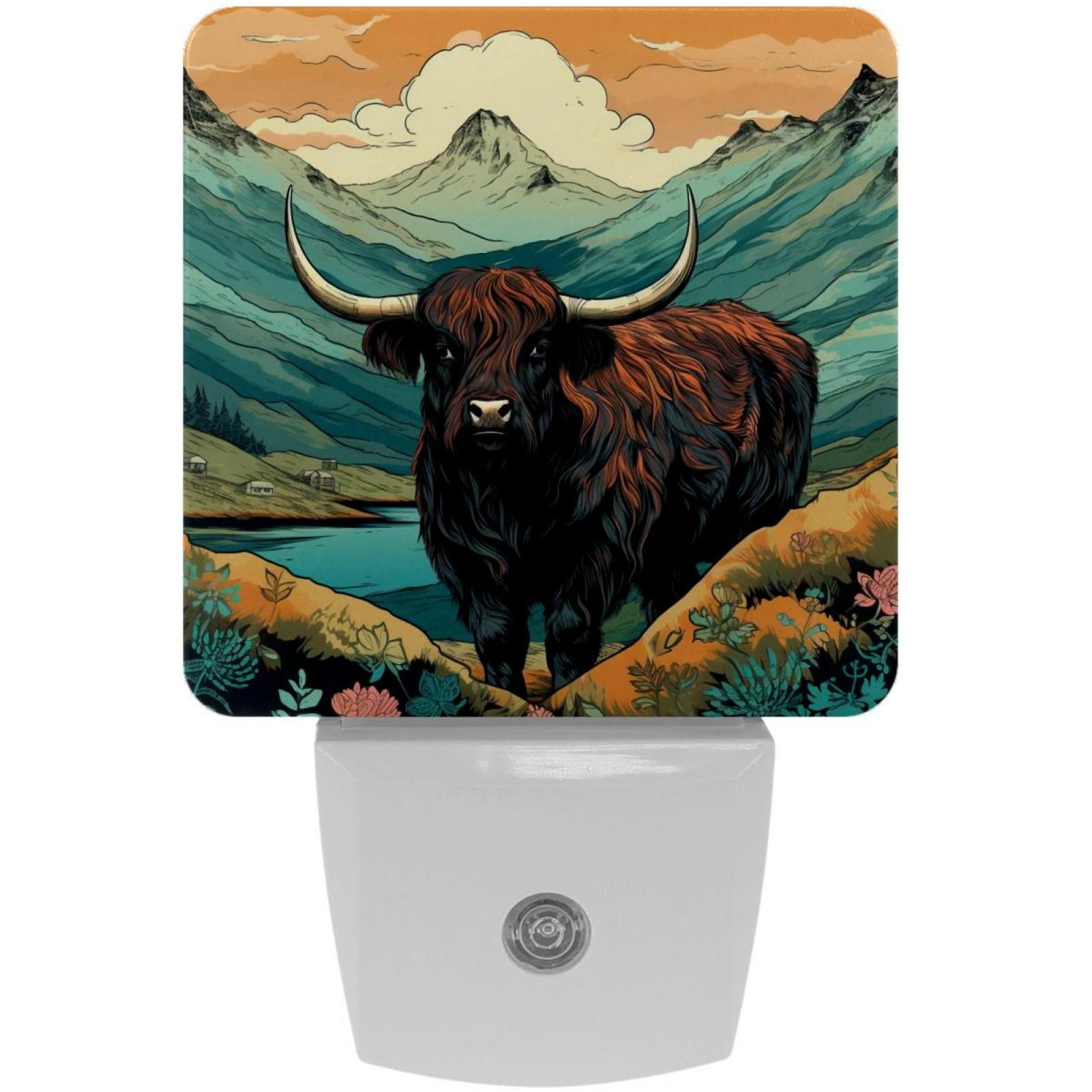 Yak LED Square Night Lights - Portable and Stylish for Bedroom and Kids ...