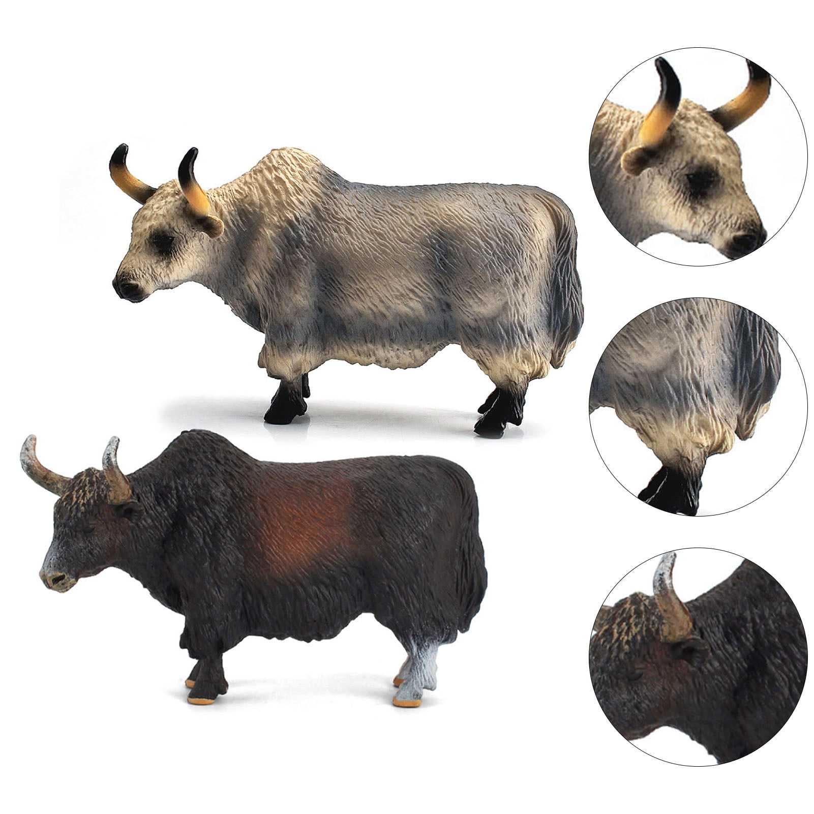 Yak Model - Realistic Education Toys Novelty Simulation Bull Action ...