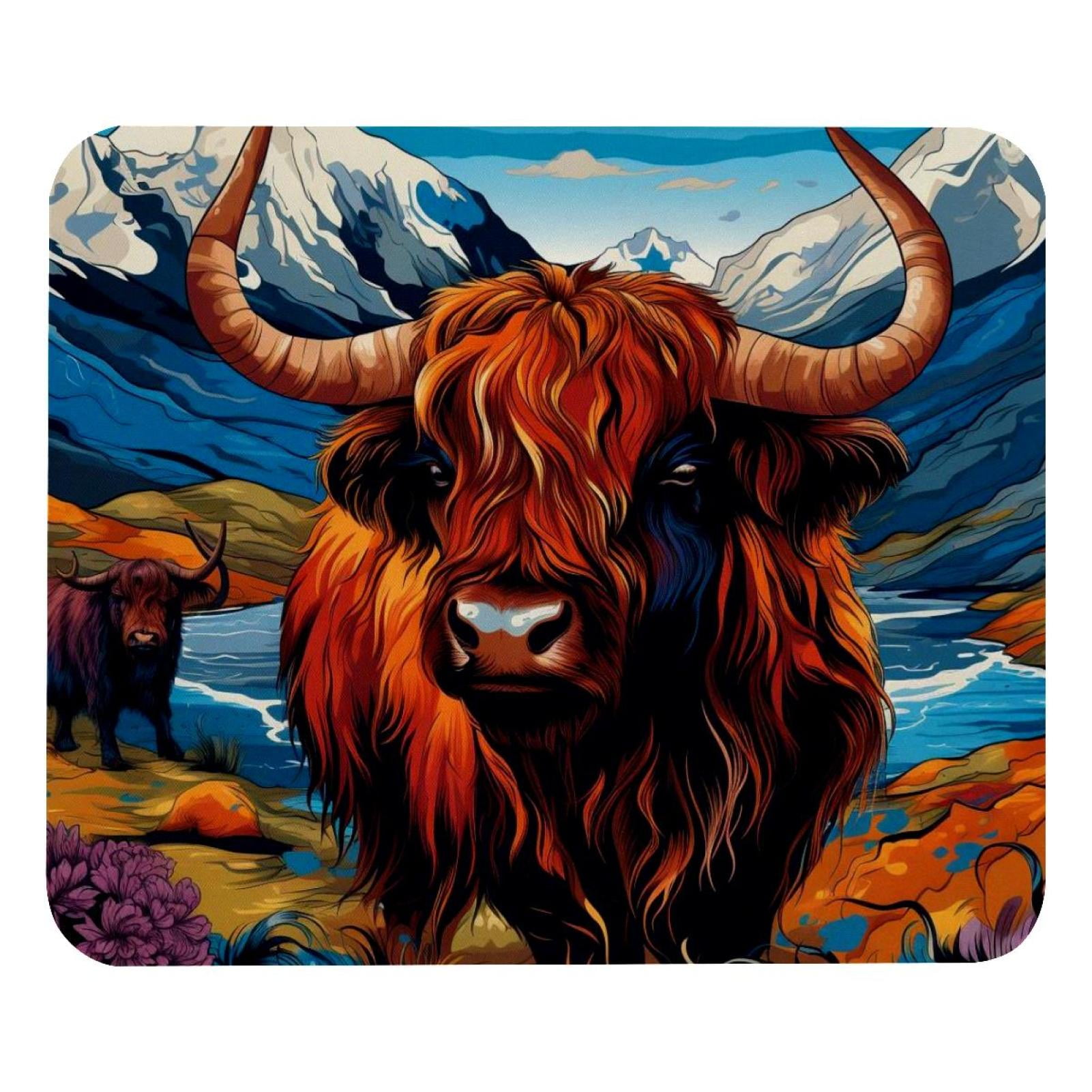 Yak Mouse Pad, Personality Design Rubber Base for Office Decor for ...