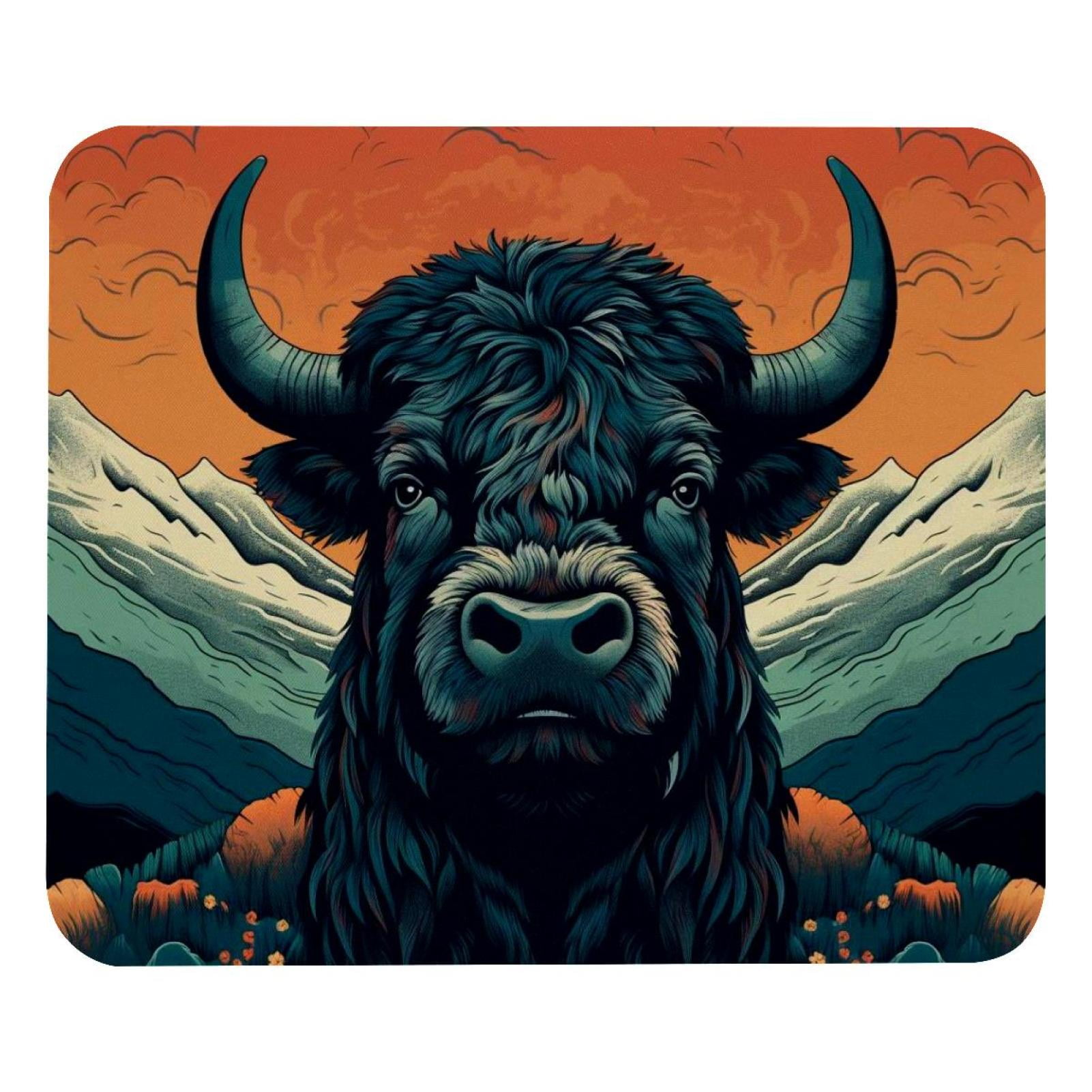 Yak Mouse Pad, Personality Design Rubber Base for Office Decor for ...