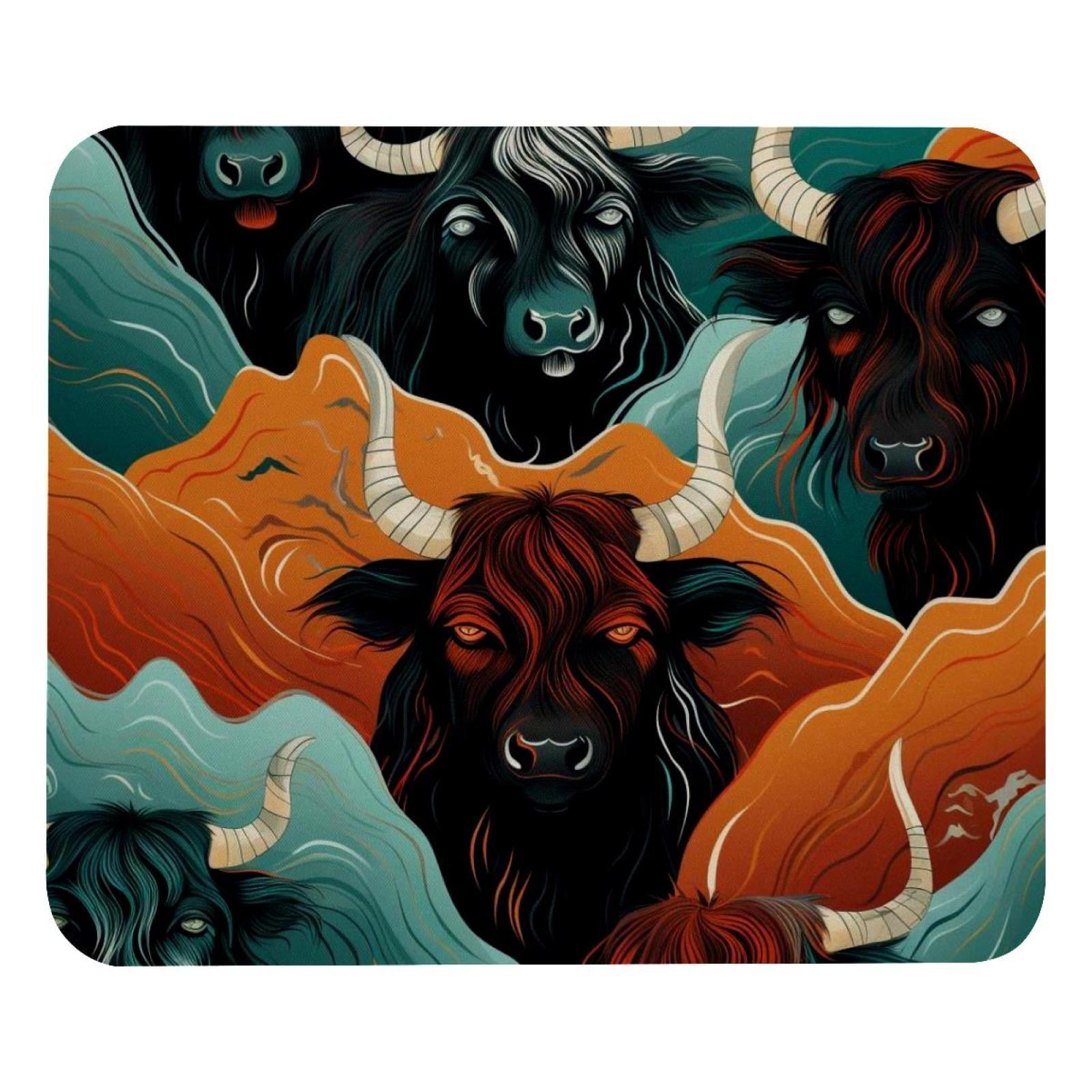 Yak Mouse Pad, Personality Design Rubber Base for Office Decor for ...