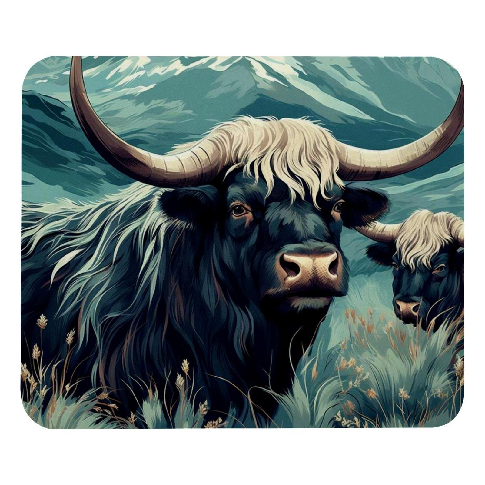 Yak Mouse Pad, Personality Design Rubber Base for Office Decor for ...