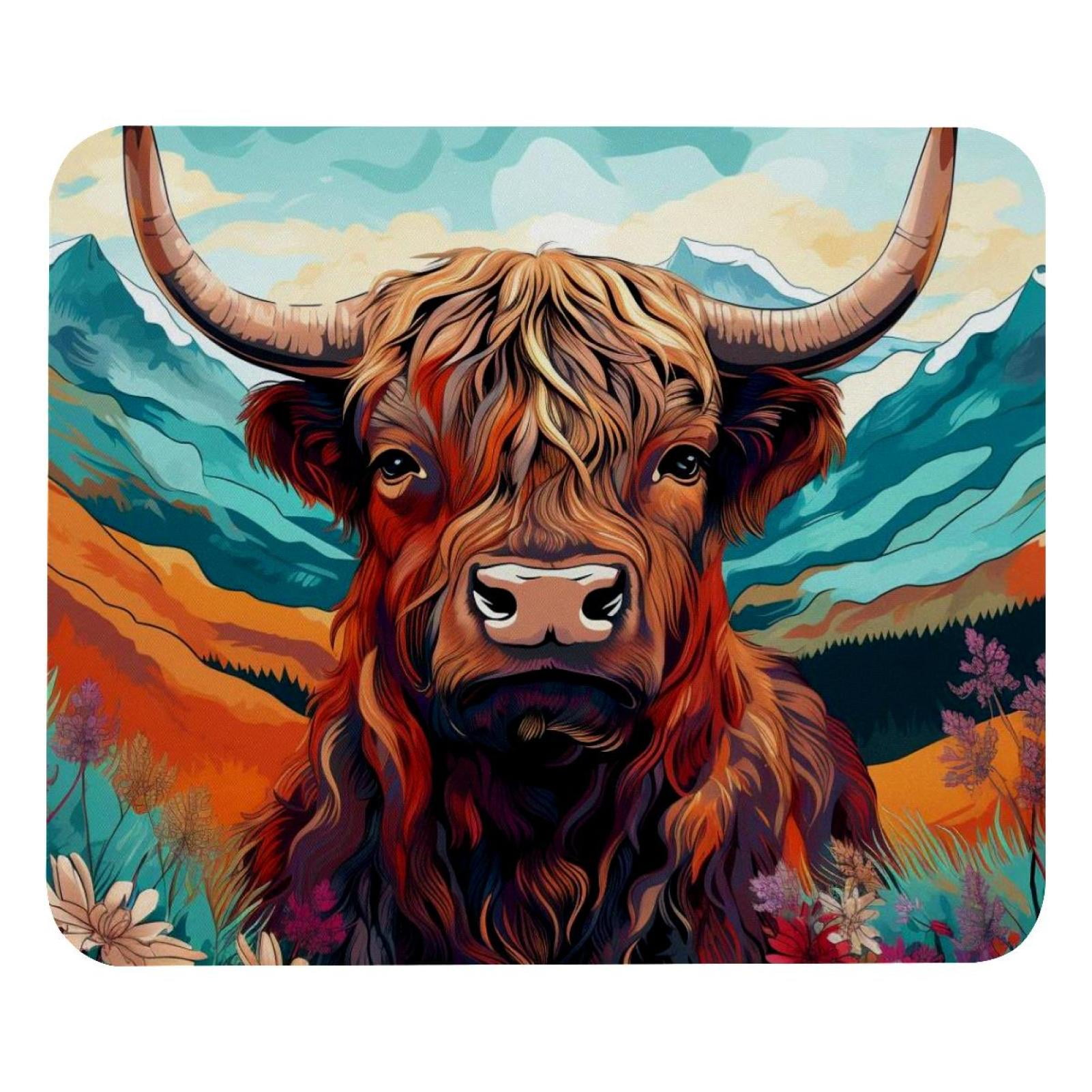 Yak Mouse Pad, Rubber Base Computer Mouse Pads for Wireless Mouse ...
