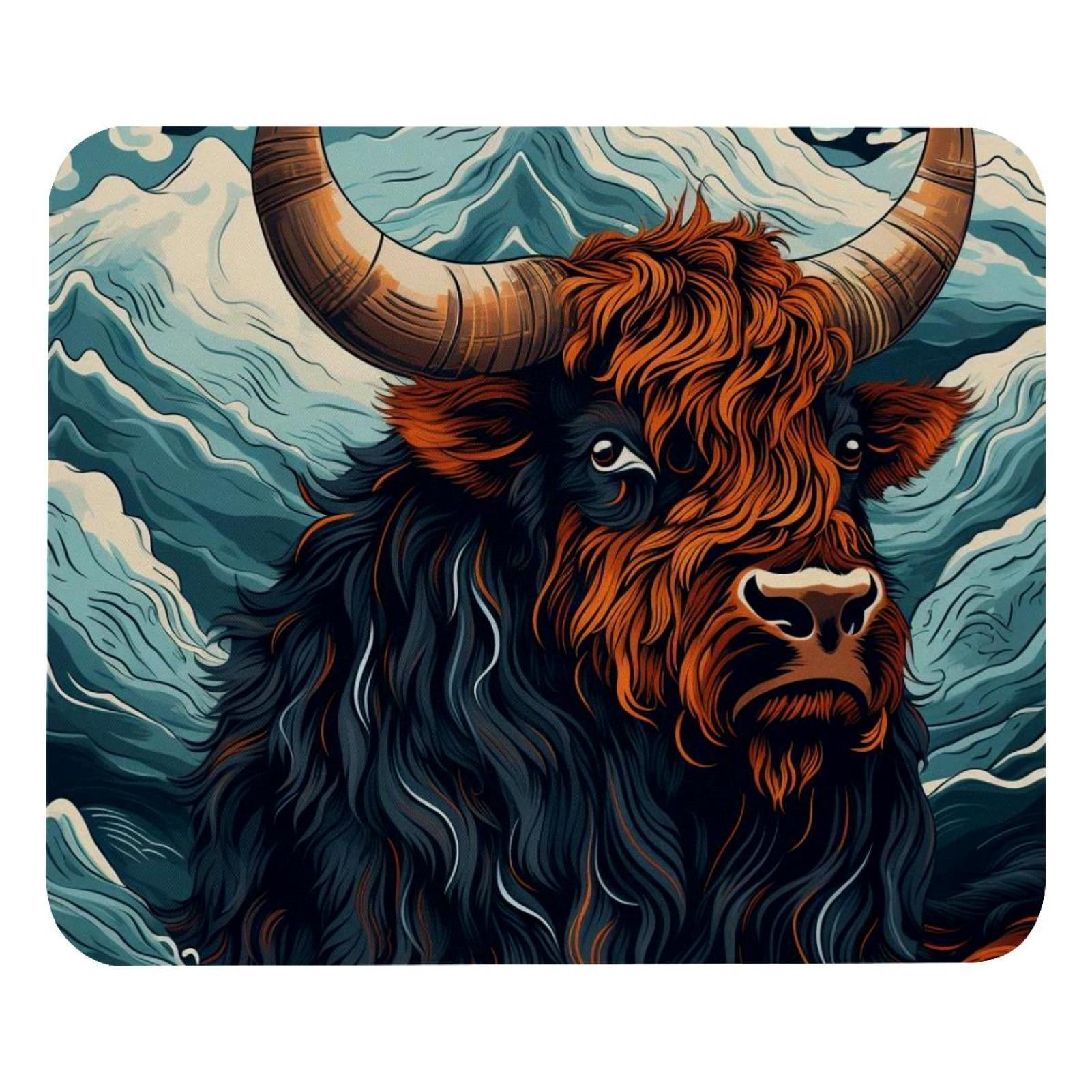 Yak Mouse Pad, Rubber Base Computer Mouse Pads for Wireless Mouse ...