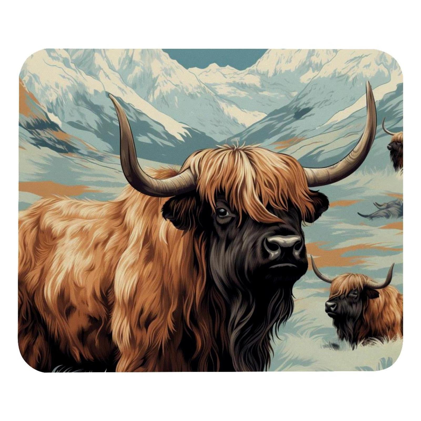 Yak Mouse Pad , Soft Cute Computer Mouse Mat with Rubber Base, Easy to ...