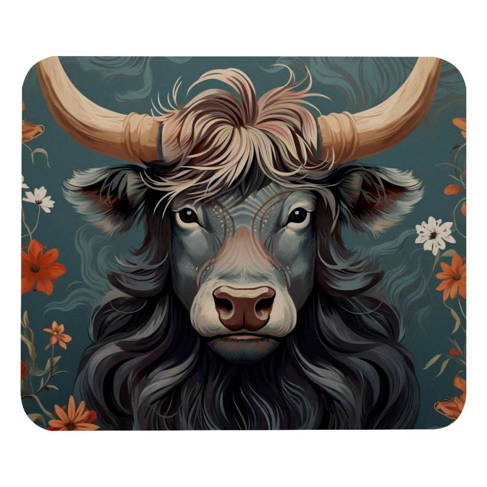 Yak Mouse Pad for Wireless Mouse Home Office Desk Laptop with Rubber ...