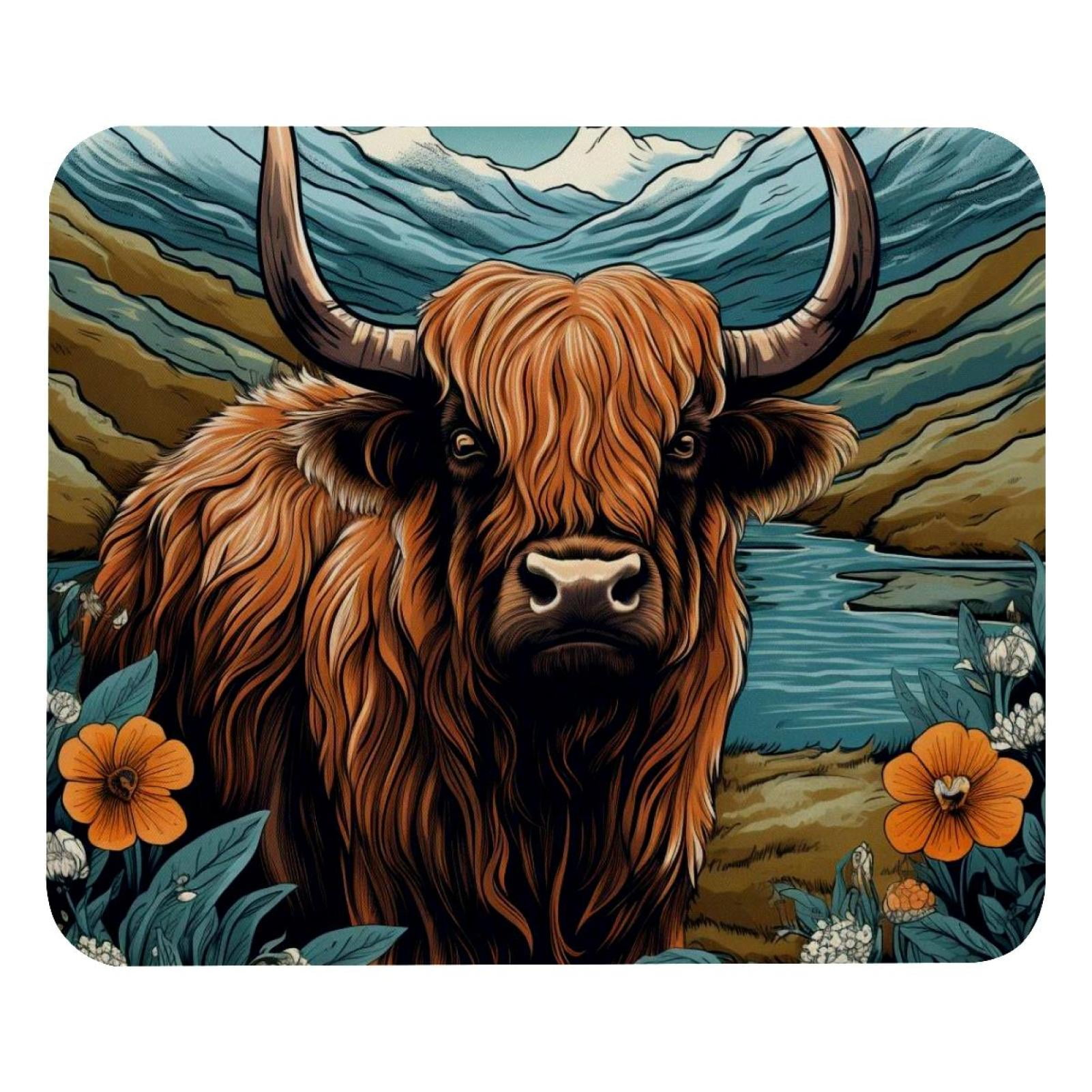 Yak Mouse Pad for Wireless Mouse Home Office Desk Laptop with Rubber ...