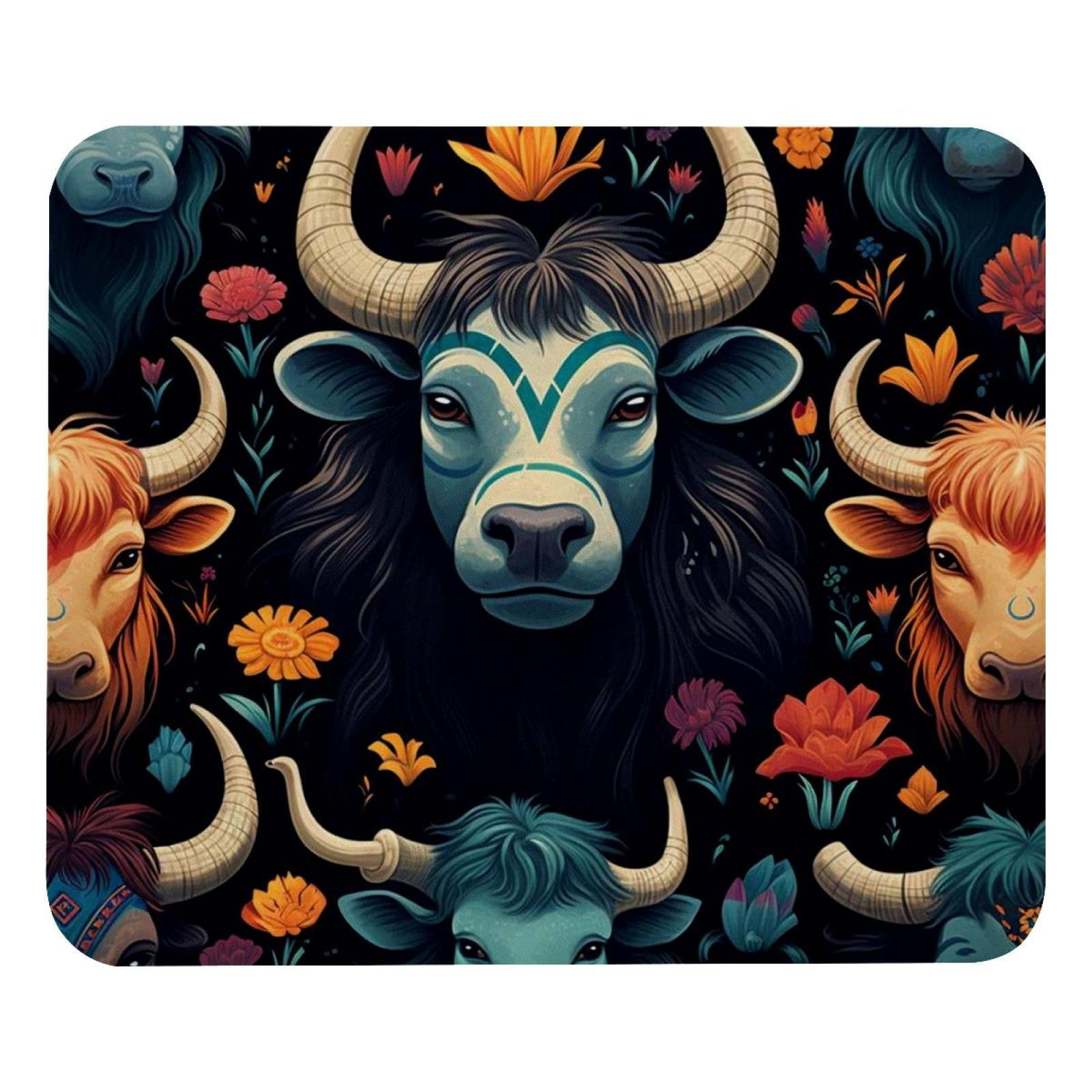 Yak Mouse Pad for Wireless Mouse Home Office Desk Laptop with Rubber ...