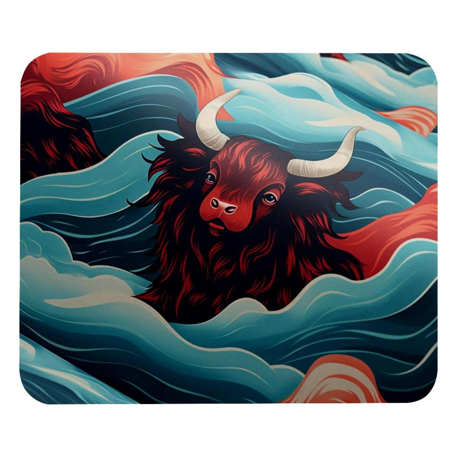 Yak Mouse Pad for Wireless Mouse Home Office Desk Laptop with Rubber ...