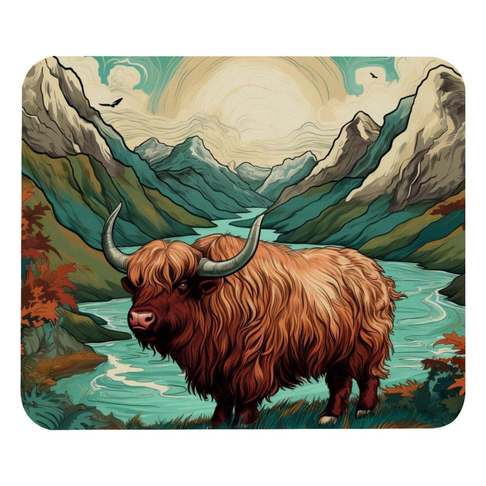 Yak Mouse Pad for Wireless Mouse Home Office Desk Laptop with Rubber ...