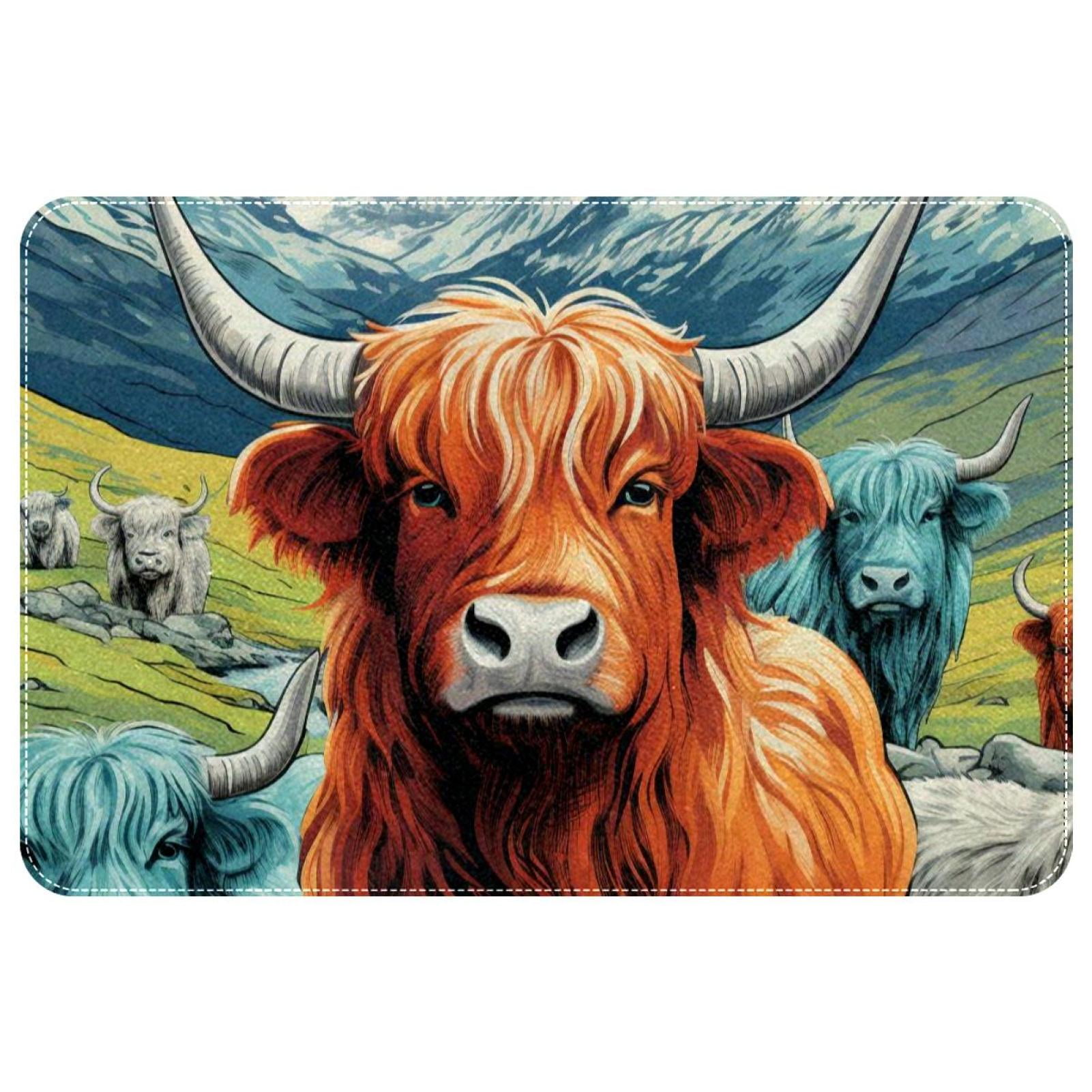 Yak Non-Slip Polyester Floor Rug Mat, Machine Washable Floor Mats ...