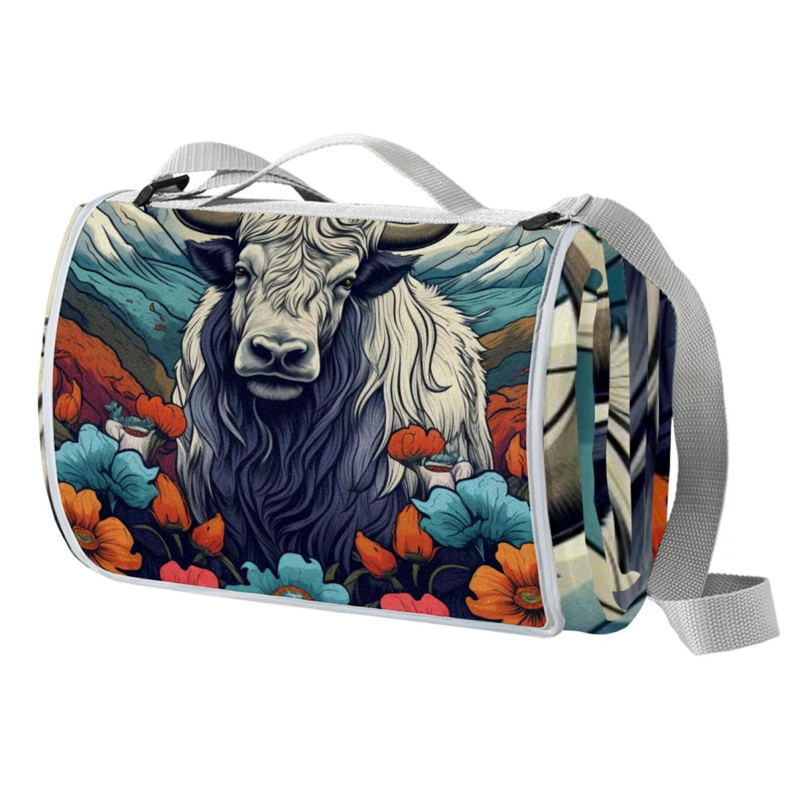 Yak Outdoor Canvas Picnic Blanket Waterproof and Foldable Mat with ...