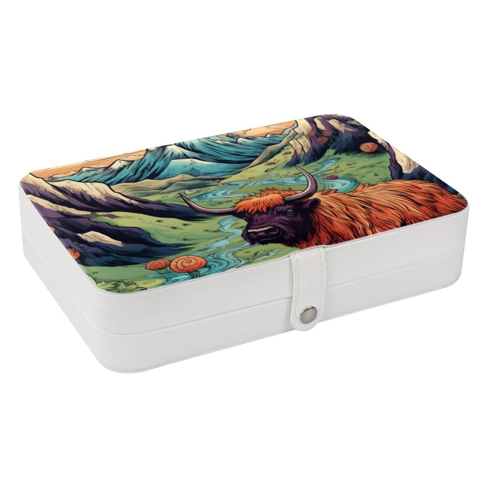 Yak Portable PU Leather Jewelry Box with Removable Compartment ...