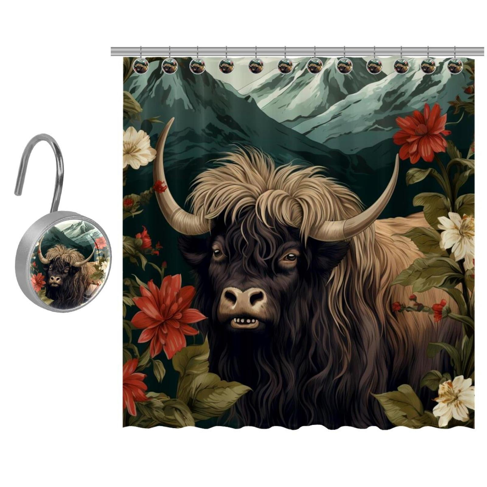 Yak Shower Curtain Set for Bathroom - Walmart.com
