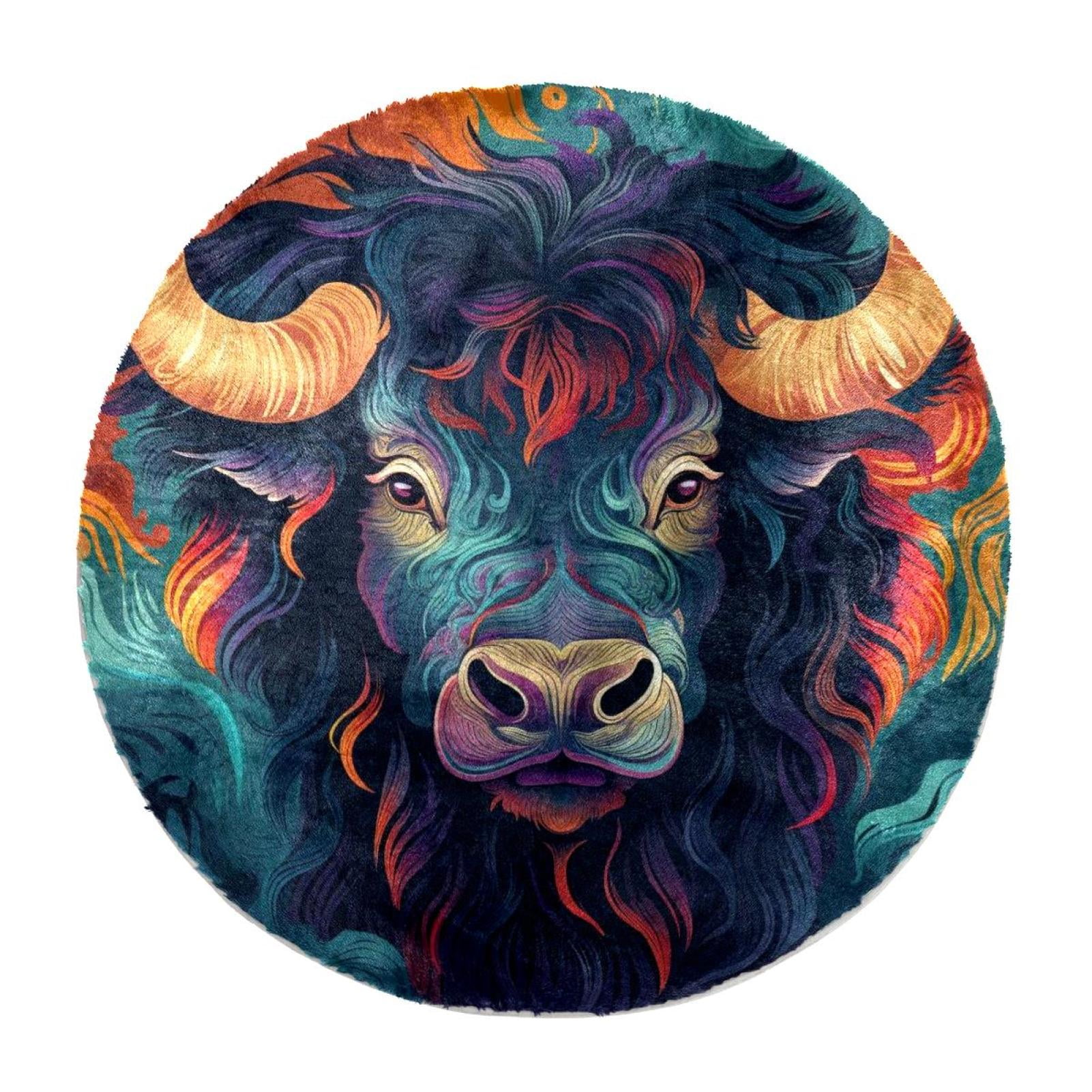 Yak Soft Round Rug, Fluffy Furry Circle Rug for Teens Kids Baby Girls ...