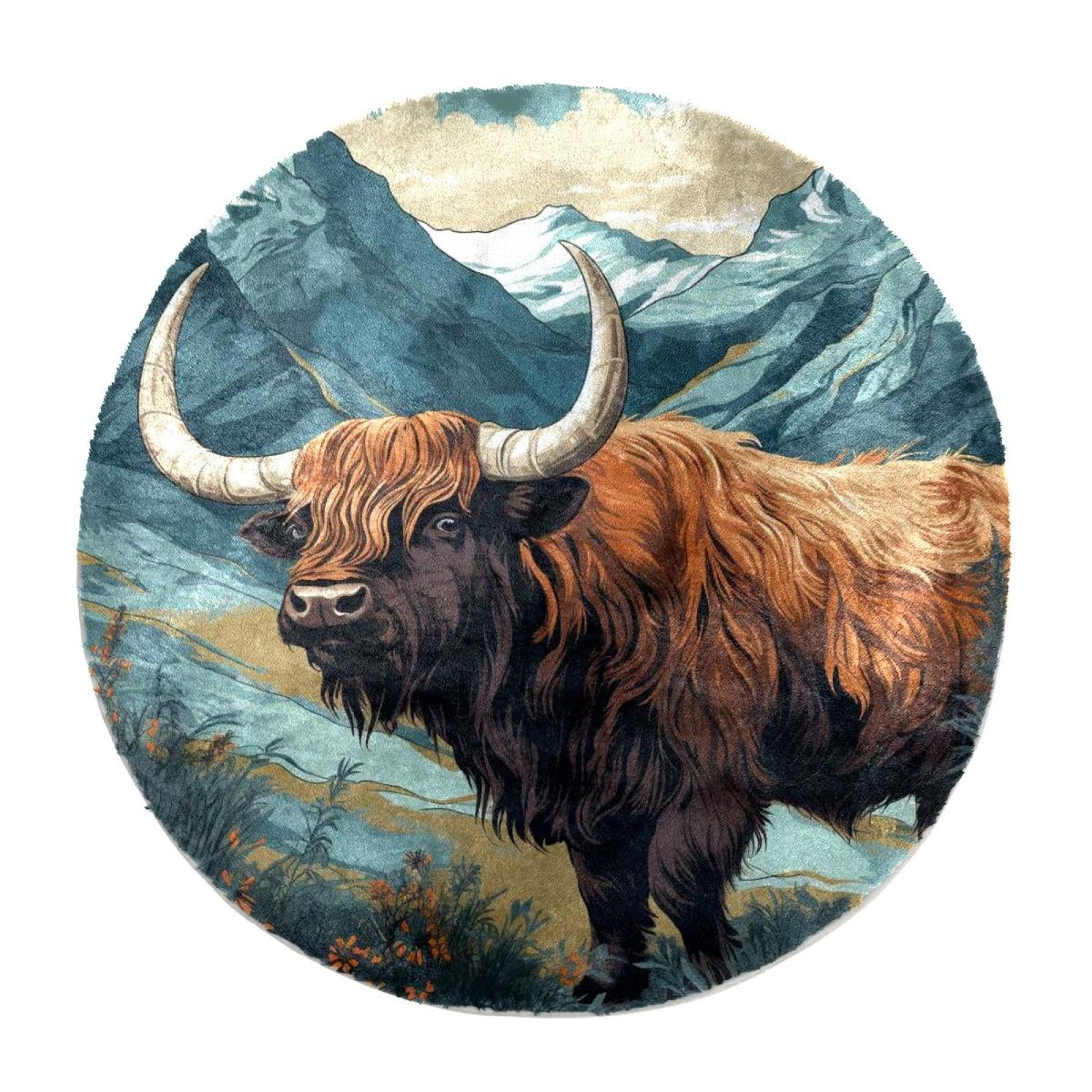 Yak Soft Round Rug, Fluffy Furry Circle Rug for Teens Kids Baby Girls ...