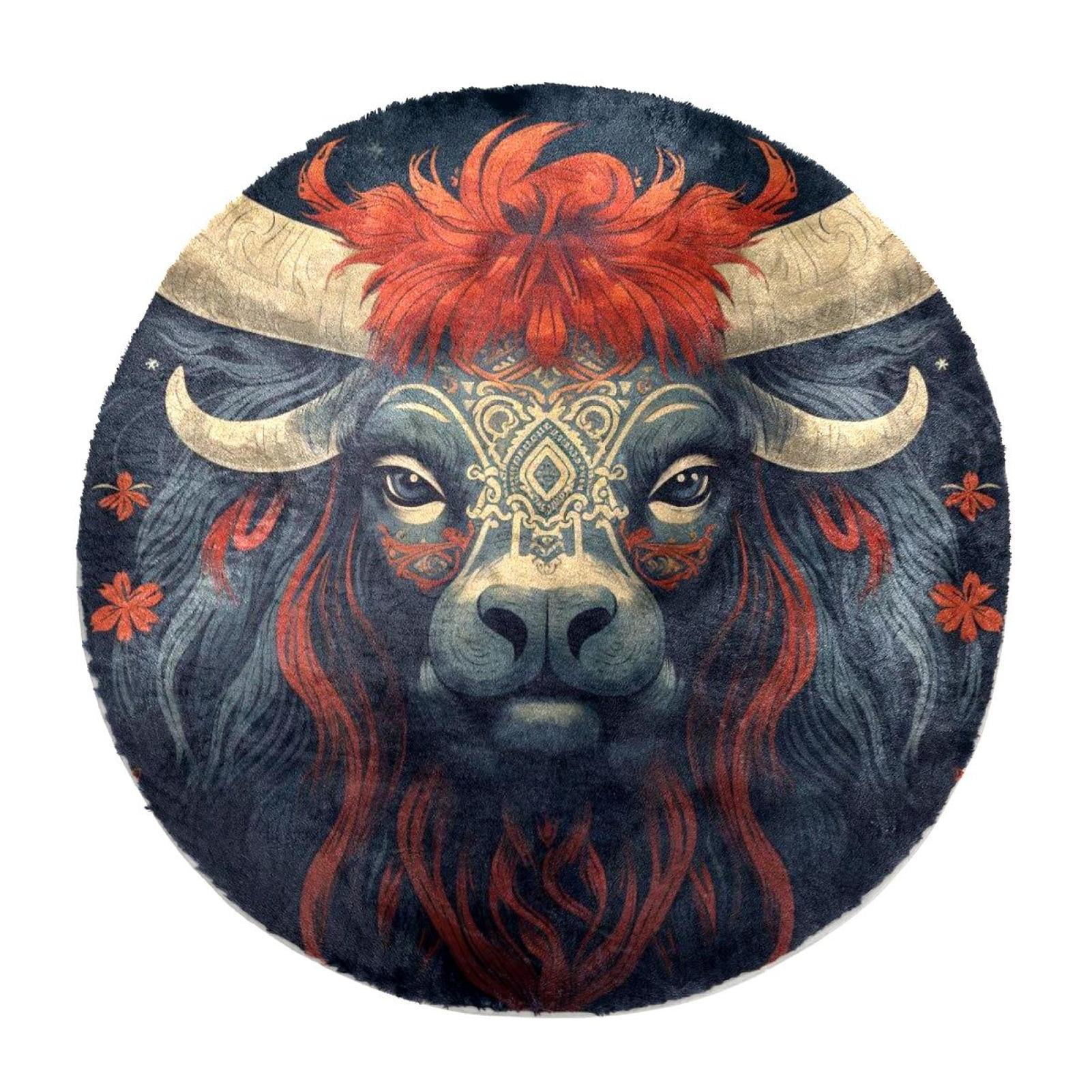 Yak Soft Round Rug, Fluffy Furry Circle Rug for Teens Kids Baby Girls ...