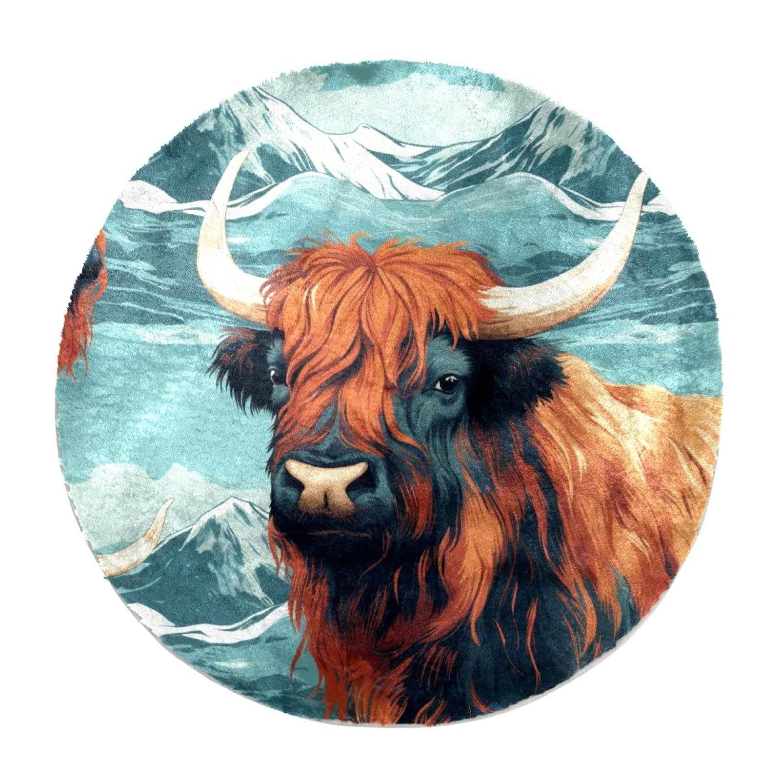 Yak Soft Round Rug, Fluffy Furry Circle Rug for Teens Kids Baby Girls ...