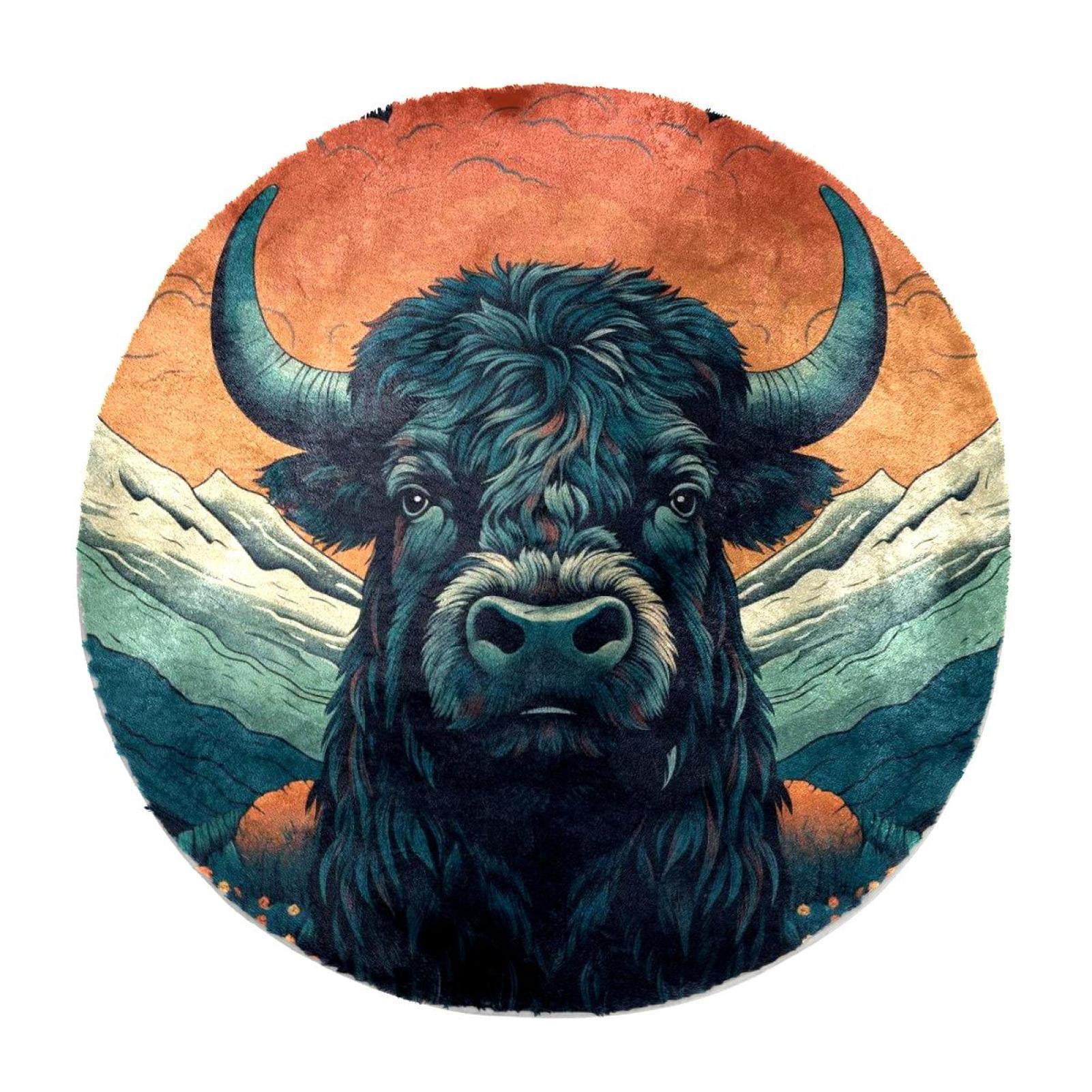 Yak Soft Round Rug, Fluffy Furry Circle Rug for Teens Kids Baby Girls ...