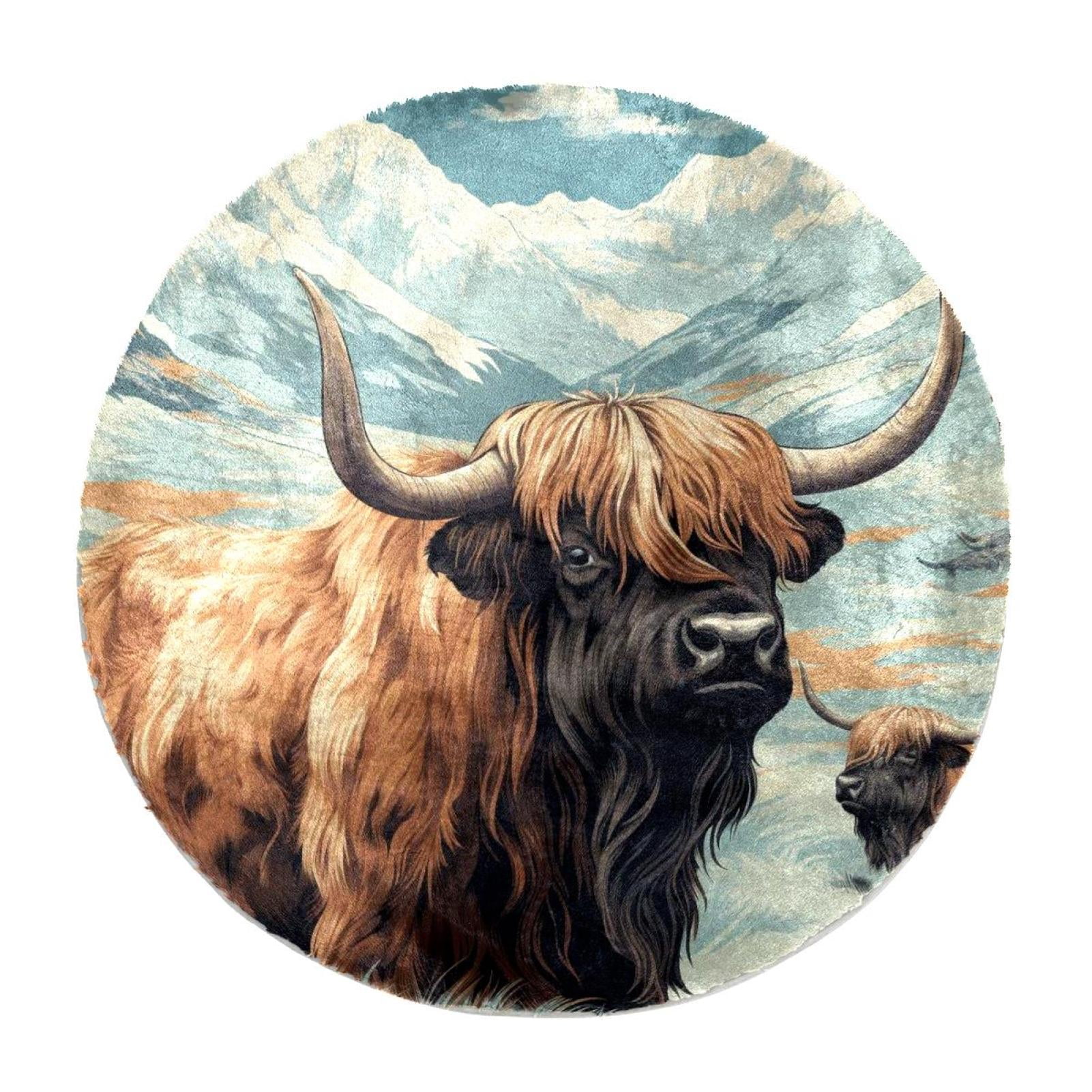 Yak Soft Round Rug, Fluffy Furry Circle Rug for Teens Kids Baby Girls ...