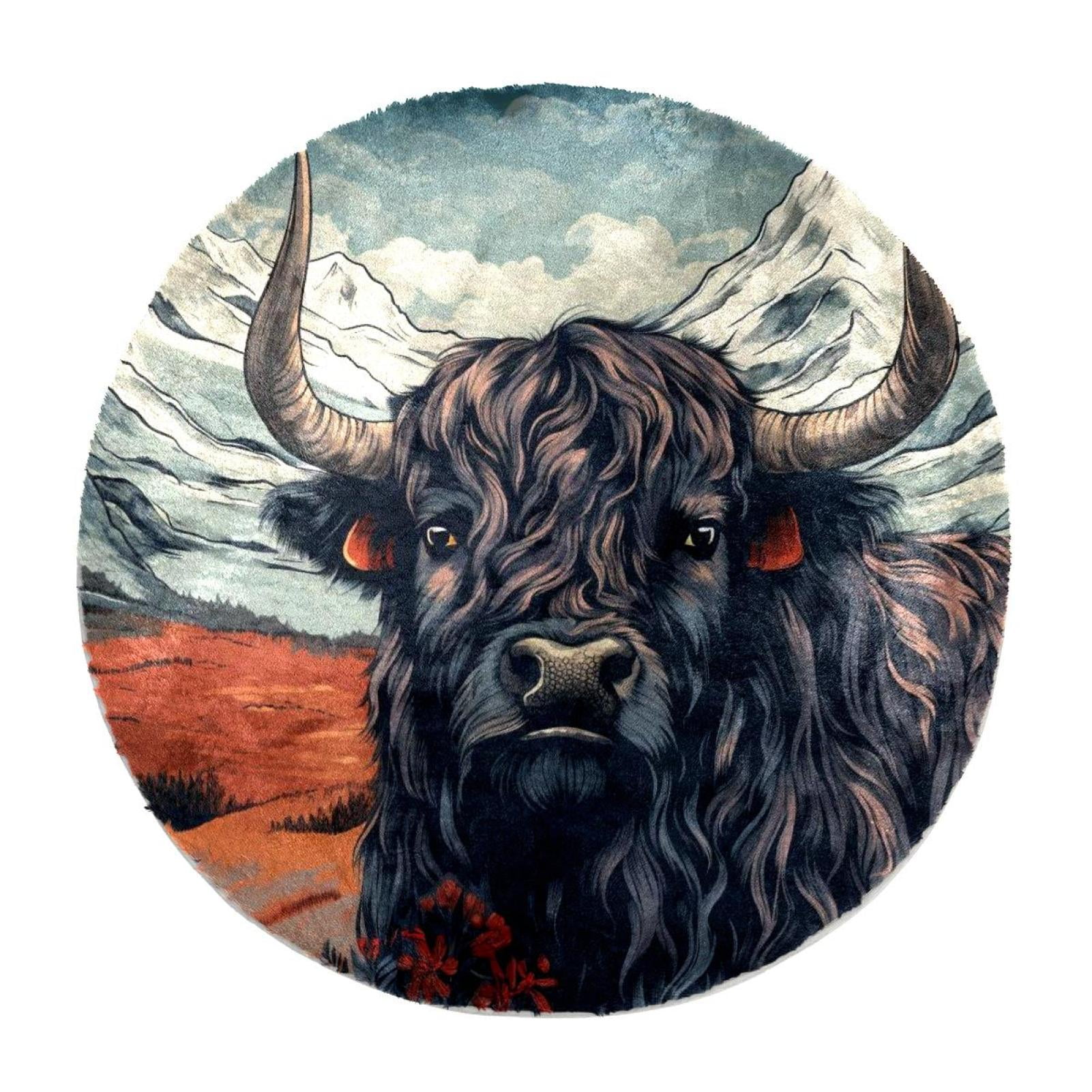 Yak Soft Round Rug, Fluffy Furry Circle Rug for Teens Kids Baby Girls ...