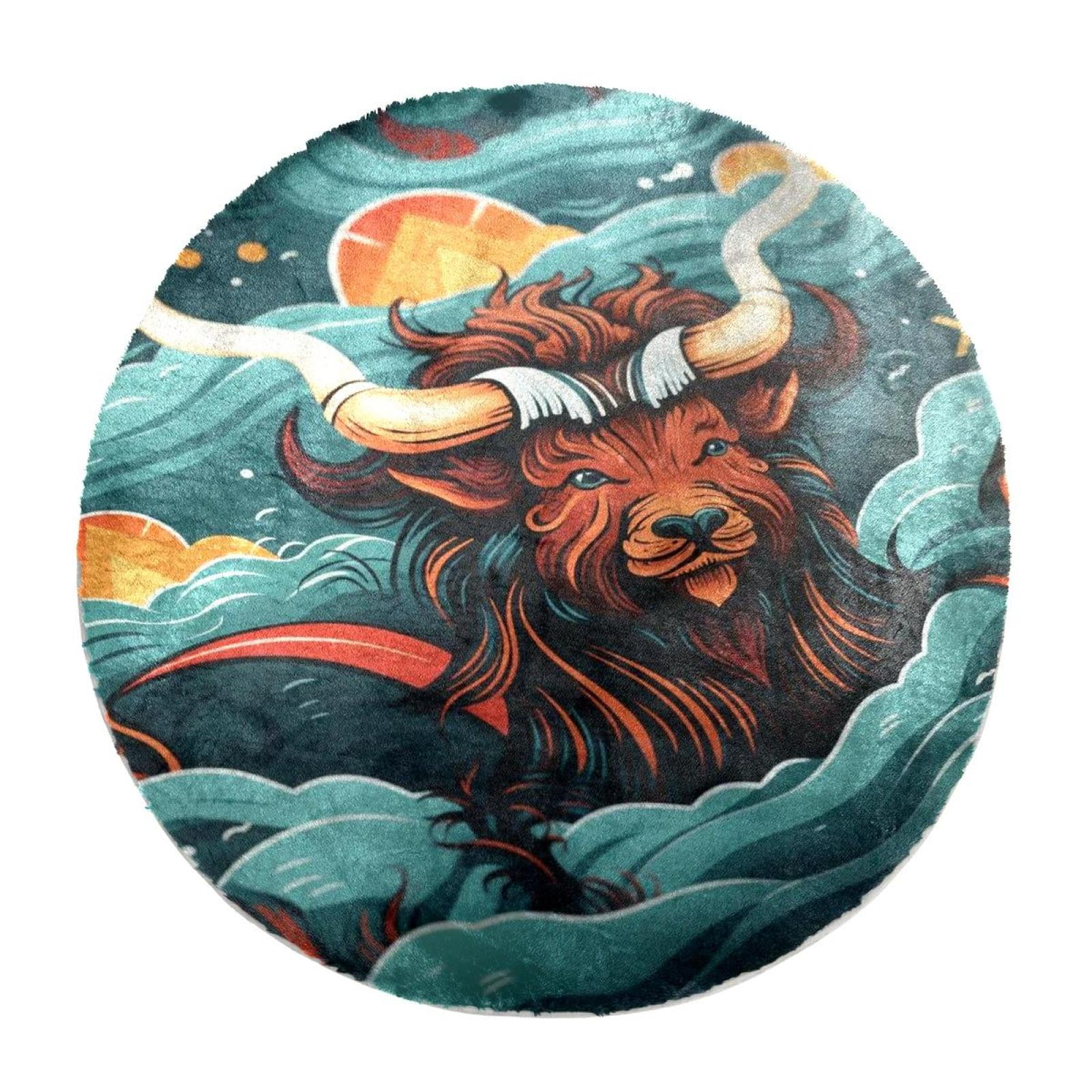 Yak Soft Round Rug, Fluffy Furry Circle Rug for Teens Kids Baby Girls ...