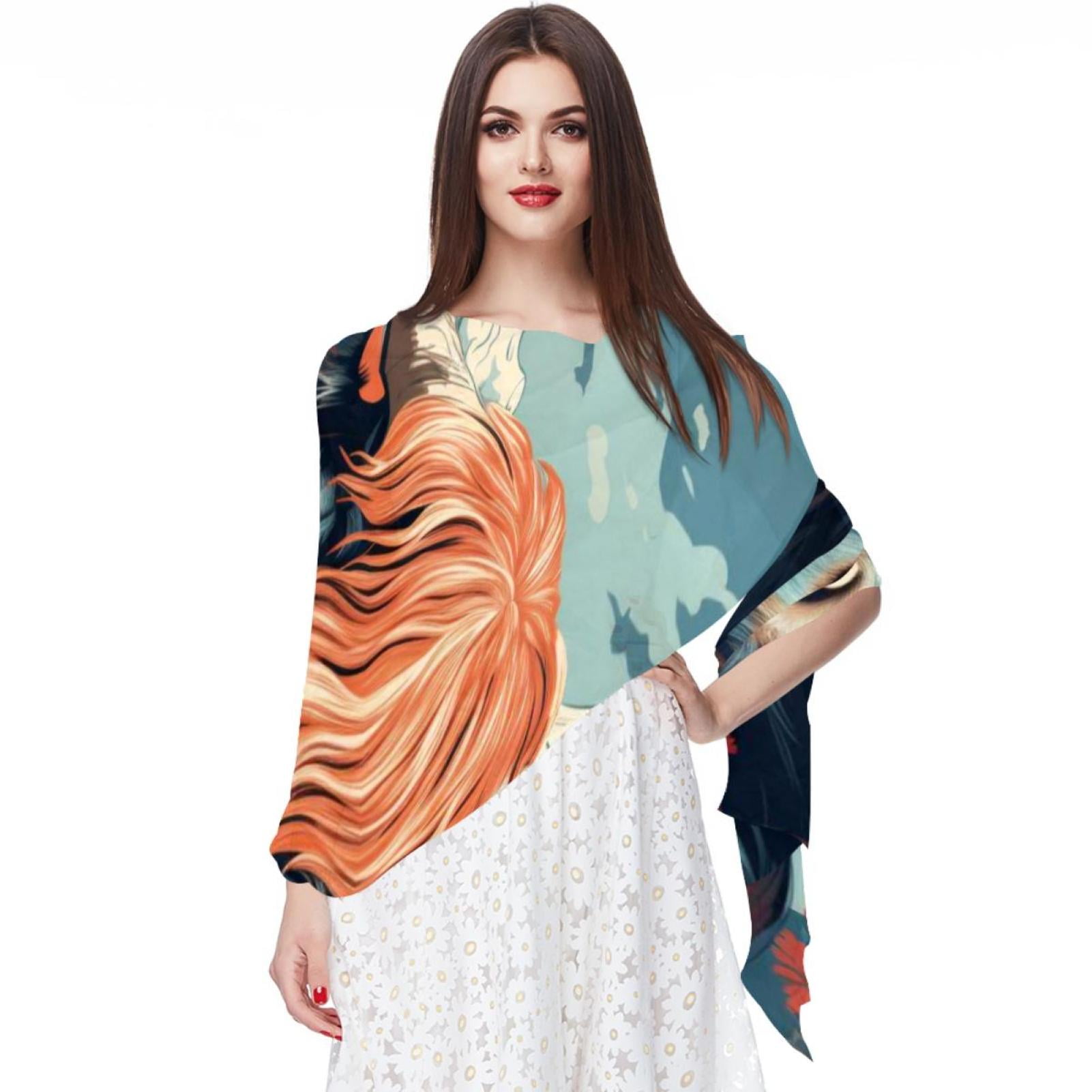 Yak Translucent Light and Breathable Chiffon Silk Scarf 70.86x28.7in ...