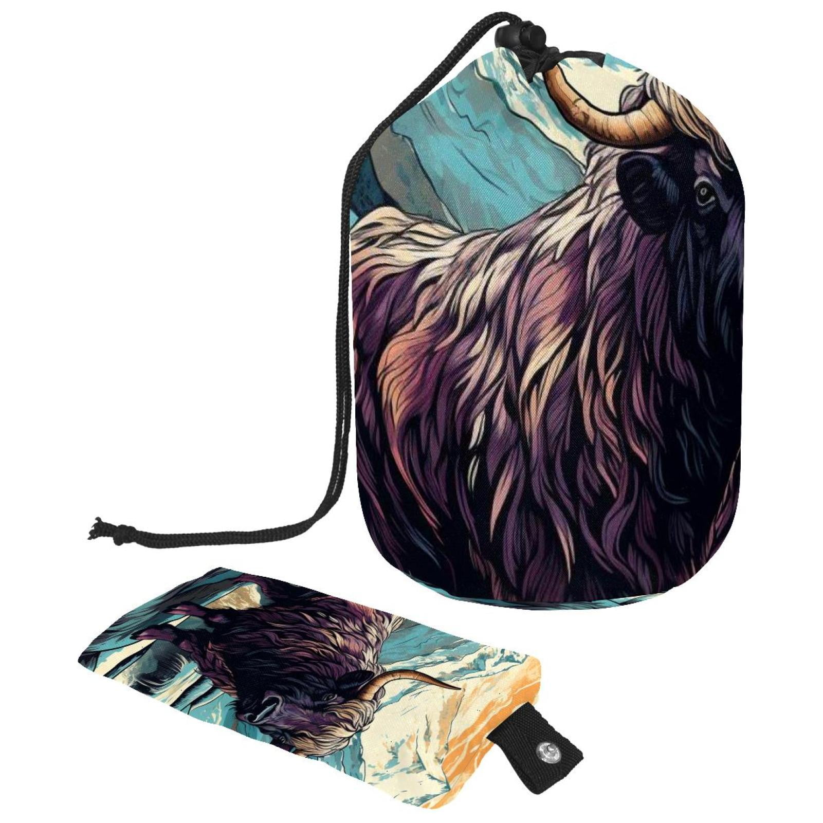 Yak Travel-Friendly Portable Mesh Shower Bags with Drawstring, Wash Bag ...