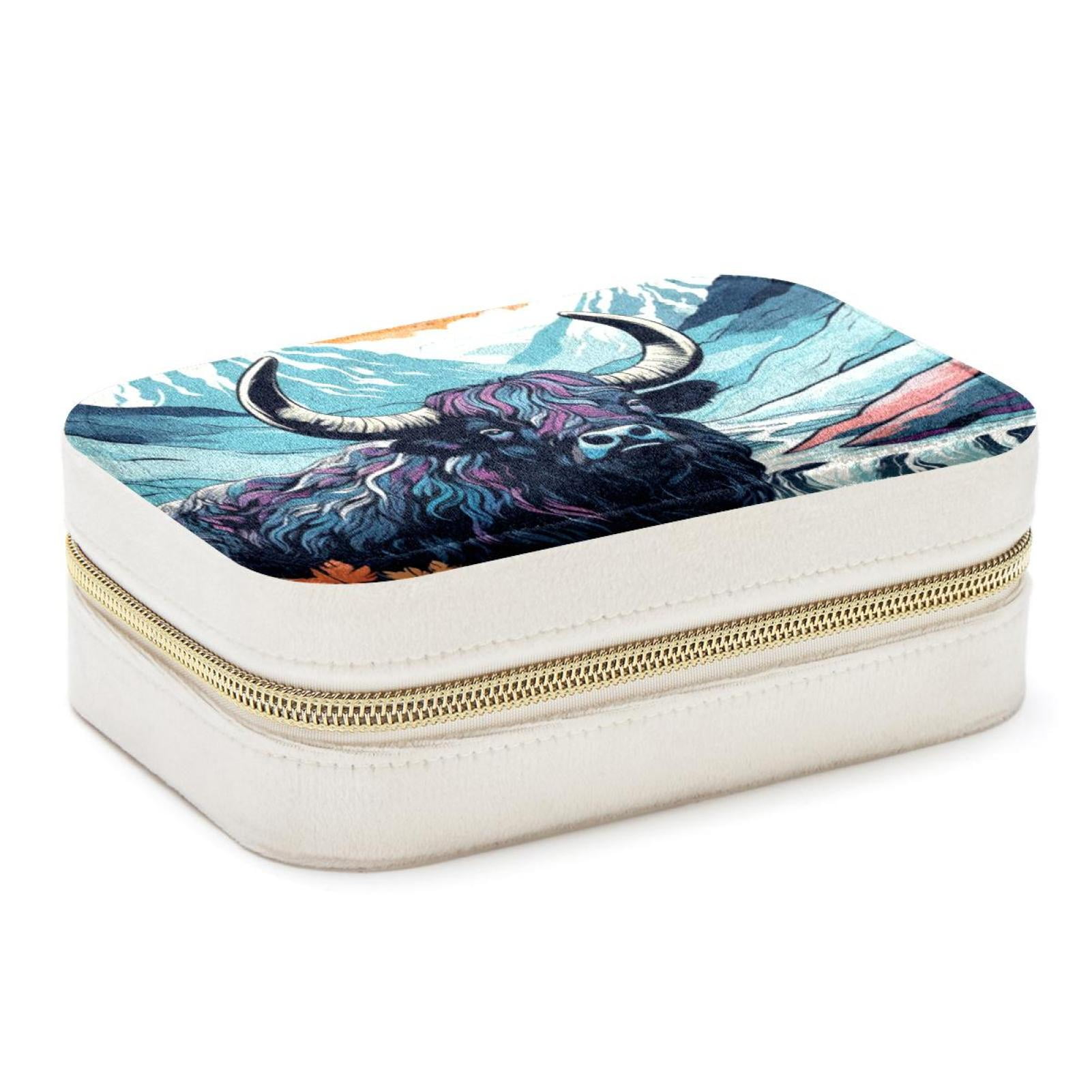 Yak Velvet Portable Travel Organizer Box with Removable Compartment ...