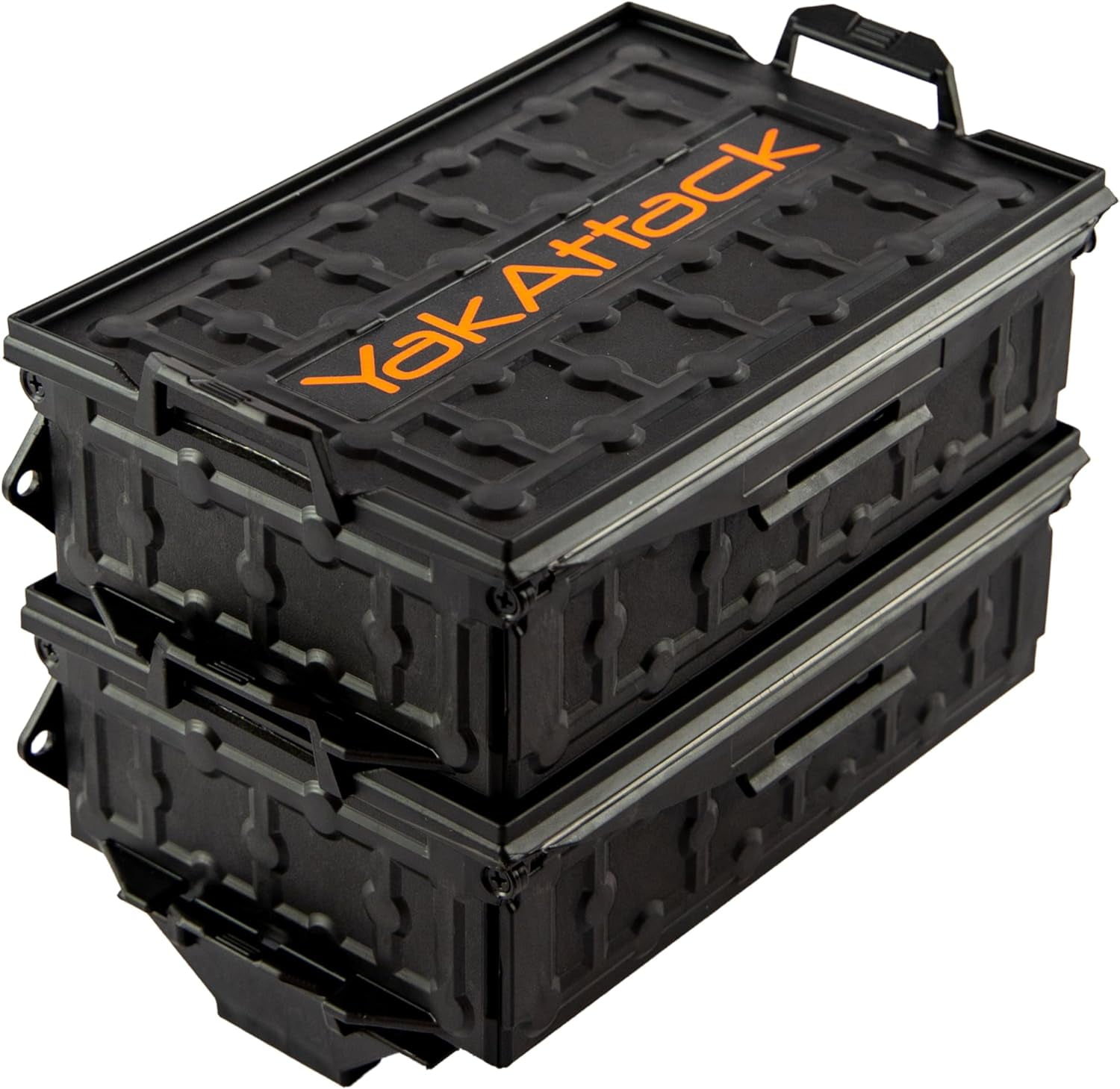 YakAttack TracPak Black Combo Kit – 2 Stackable Kayak Storage Boxes ...