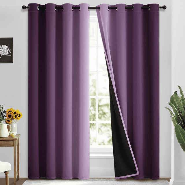 Yakamok Decorative 100 Blackout Curtains For Bedroom And Living Ombre