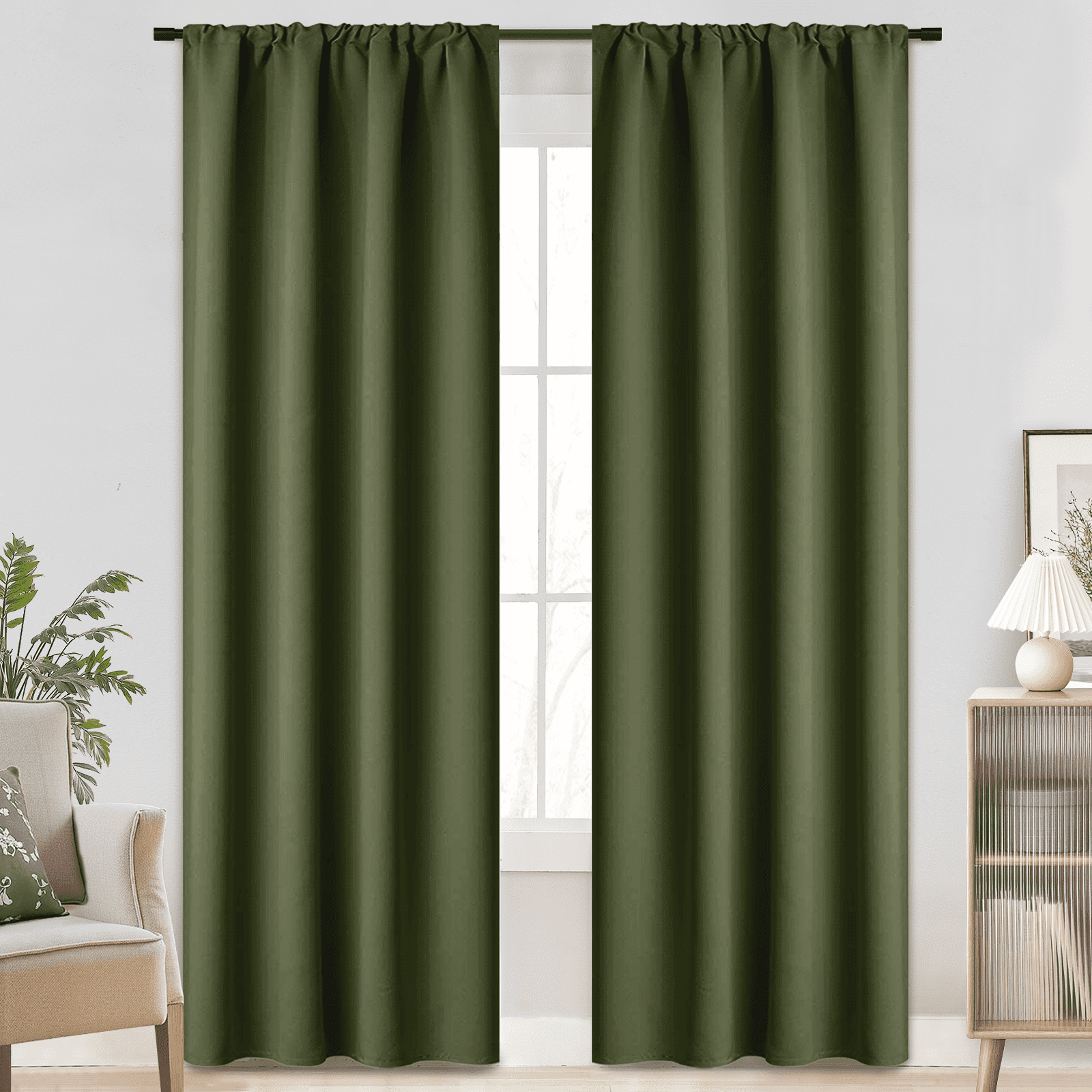 Yakamok 18 Inches Long Blackout Curtain Valances for Windows - 2 Panels ...