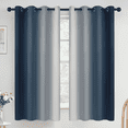Yakamok Navy Blue Curtain for Bedroom/Living Room Blackout,Ombre Curtains Grommet Light Blocking ...