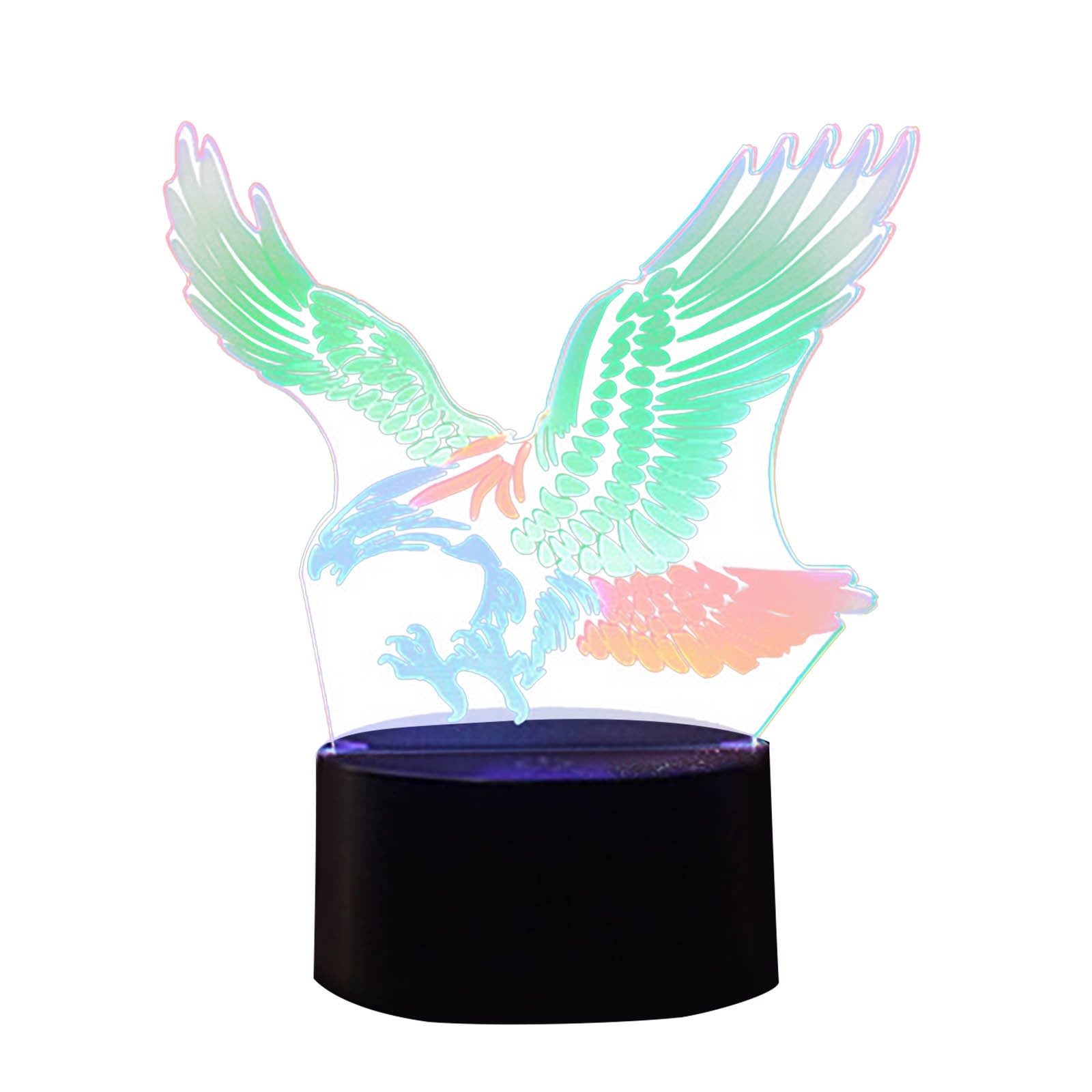 Yakbaofuo LED Light Colorful Gradient 3D Visual Stereo Light LED Remote ...