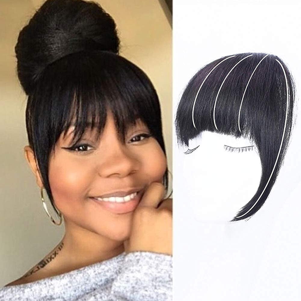 Yaki Clip in Bangs for Black Women Short Kinky Straight Bangs Hair ...