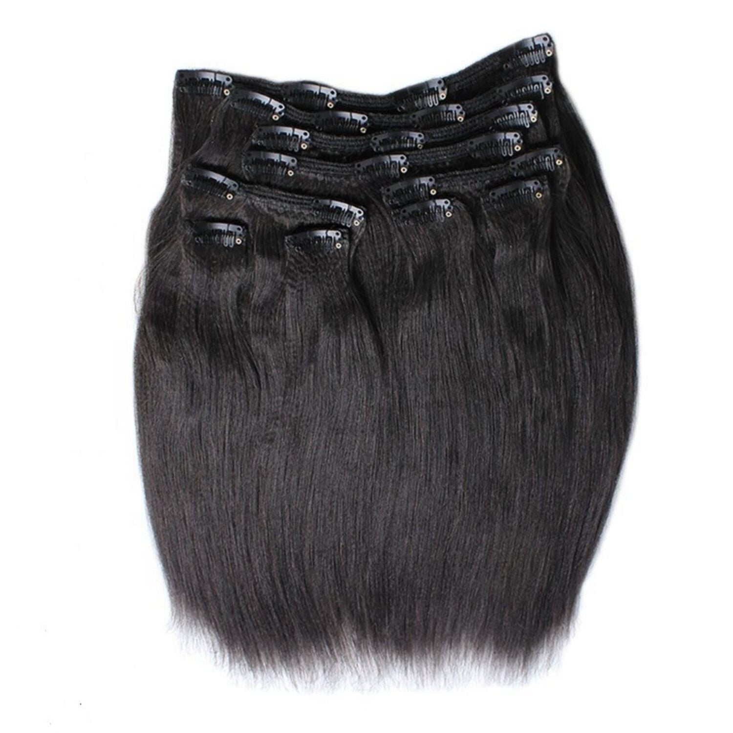 Yaki Straight Clip Ins - 7 pcs with a Free Eye Lash Extensions ...