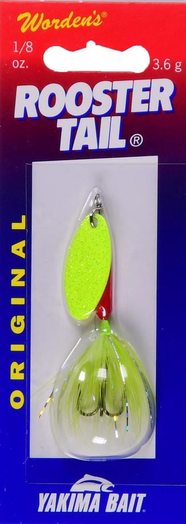 Yakima Bait Rooster Tail Fishing Lure 1/8 oz Red Chartreuse for Trout ...