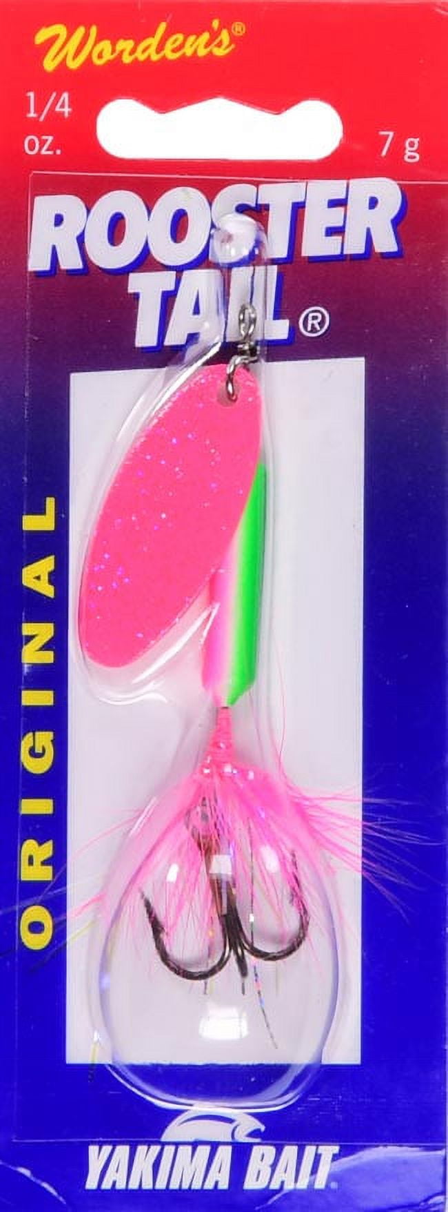 Worden's Rooster Tail Fishing Lure Electric Chicken 1/4 oz Size 6 Trout ...