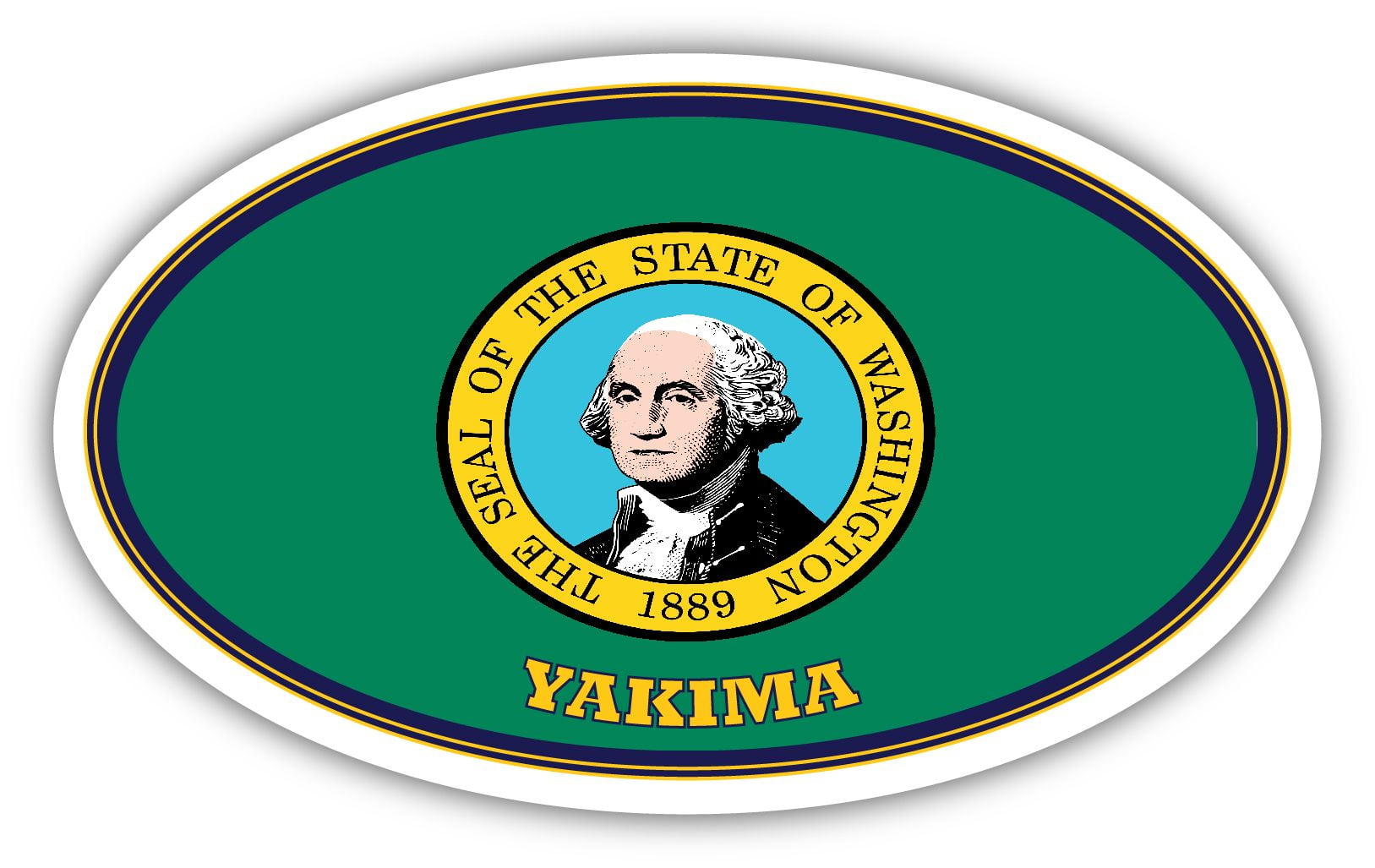 Yakima City Washington State Flag | WA Flag Yakima County Oval State ...