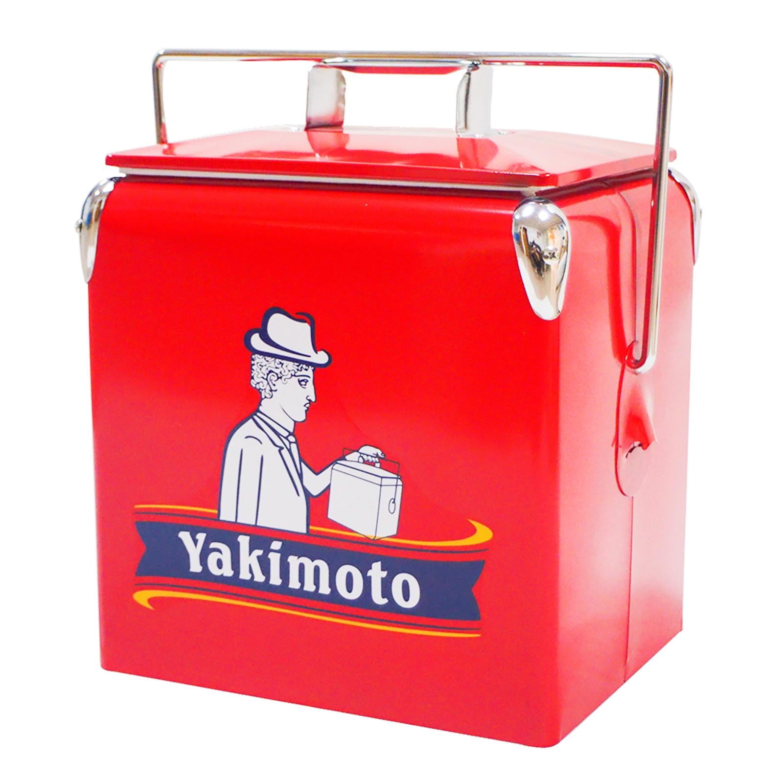 Yakimoto 14 Qt Metal Cooler Box with Bottle Opener, Red - Walmart.com