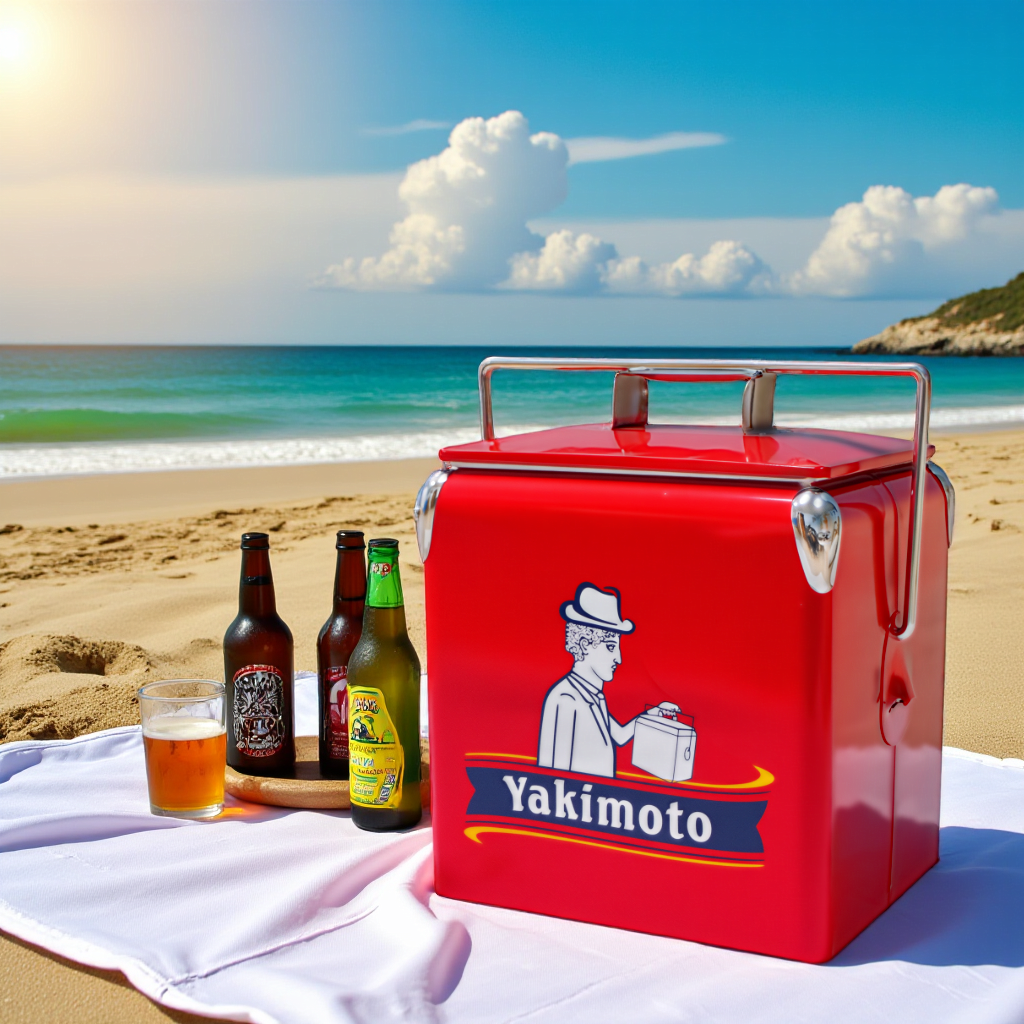 Yakimoto Picnic Cooler - 14Qt Portable Metal Chest | Rust-Resistant ...