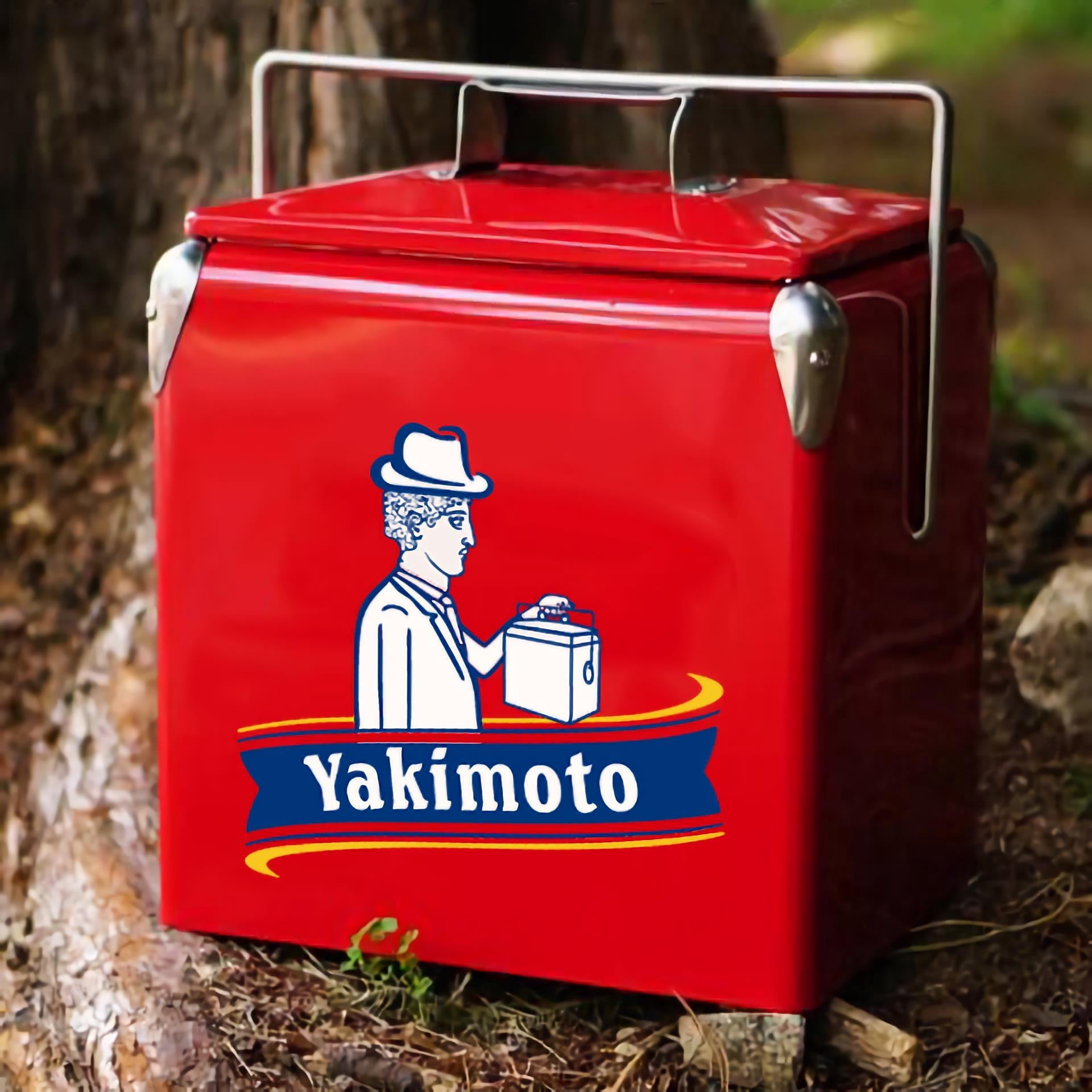 Yakimoto Retro Metal Ice Chest Cooler - 14Qt Portable Beverage Cooler ...