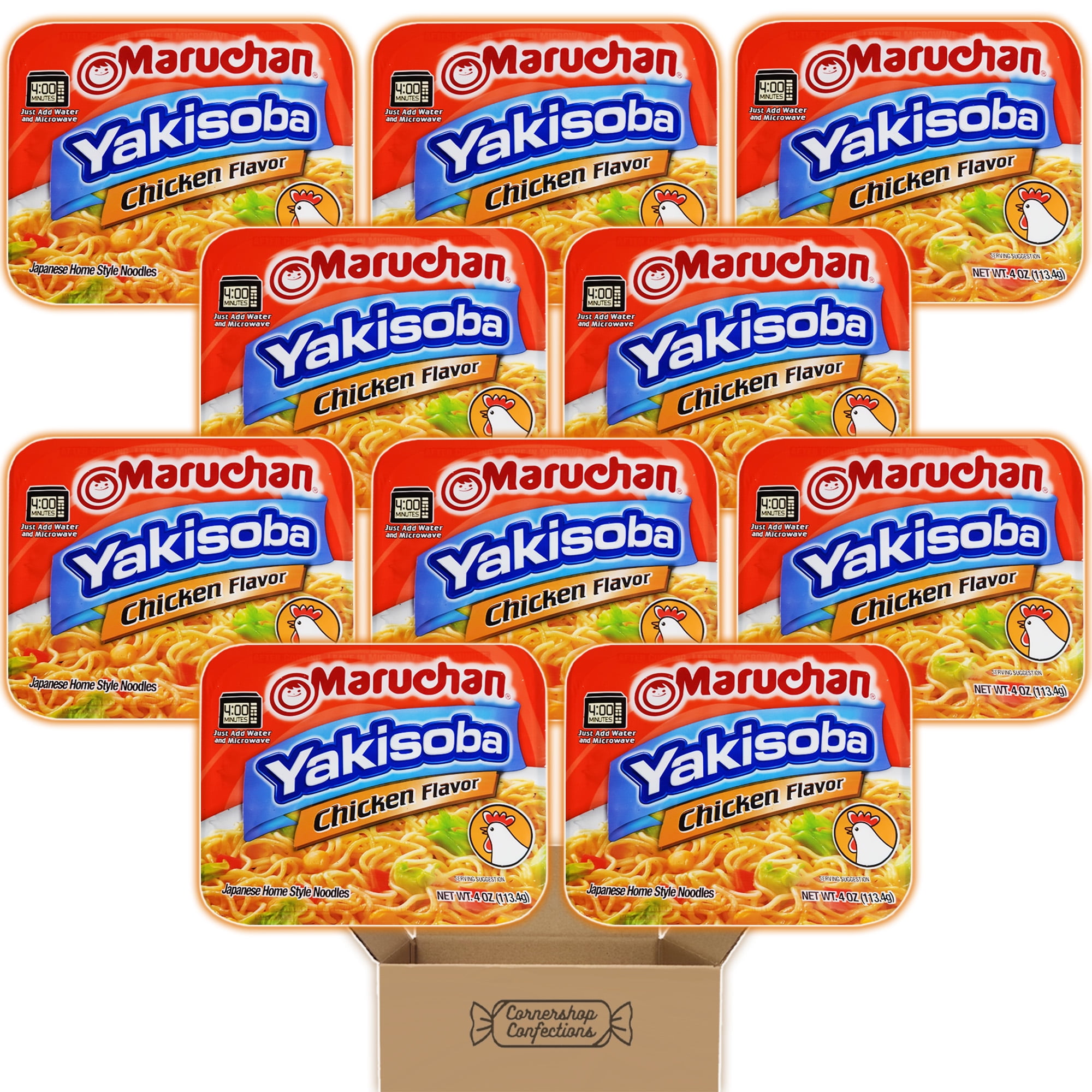 Yakisoba Noodle Chicken Flavor - 10 Tray Bulk Pack - Each Tray 4 oz ...
