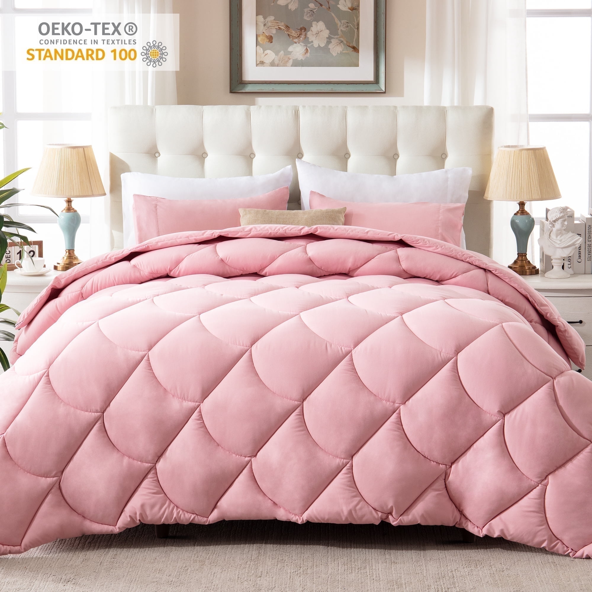 "Yalamila Queen Size Comforter Set, 3-Piece Down Alternative ...