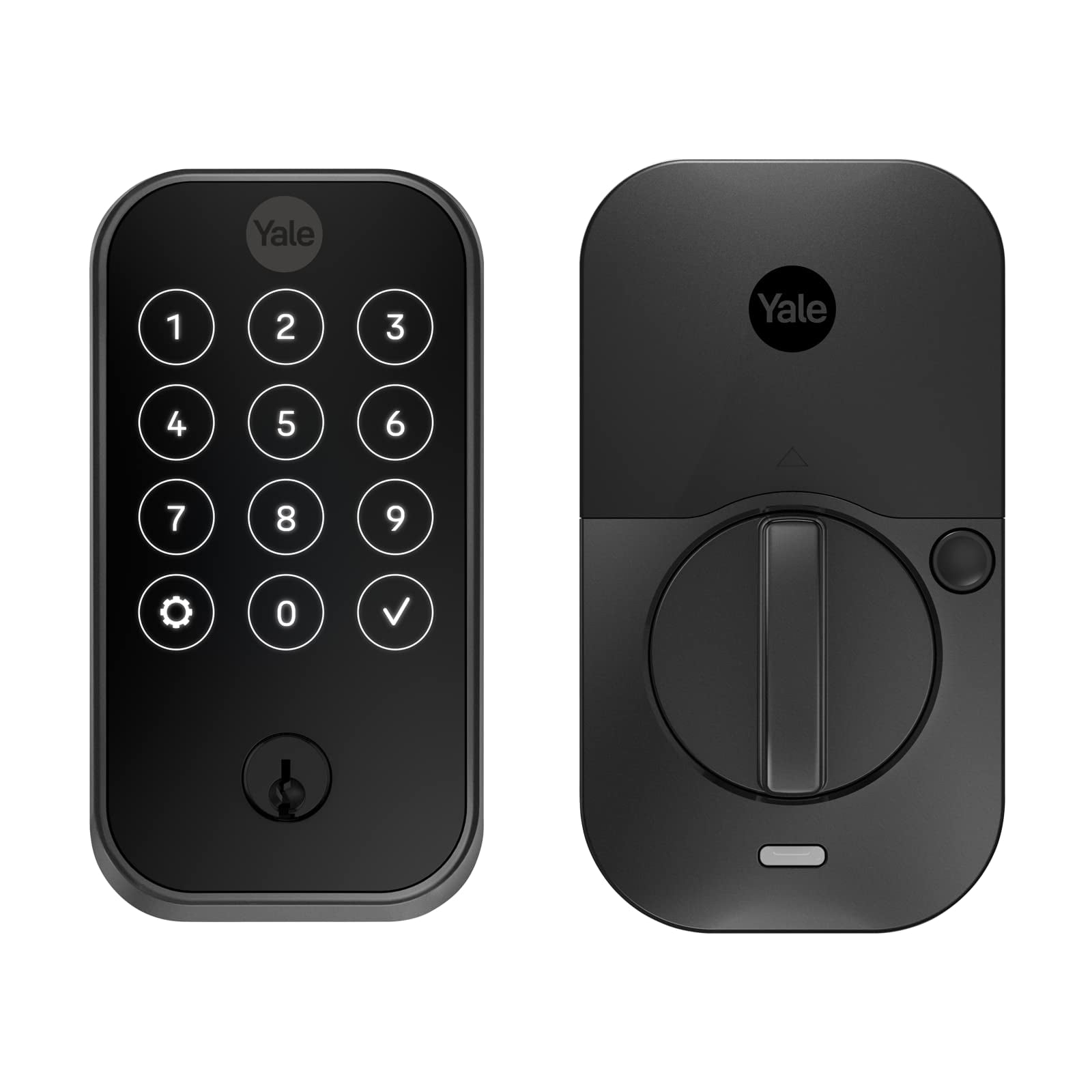 Yale Assure Lock 2 Deadbolt, Black Suede Digital Touchscreen Entry Door ...
