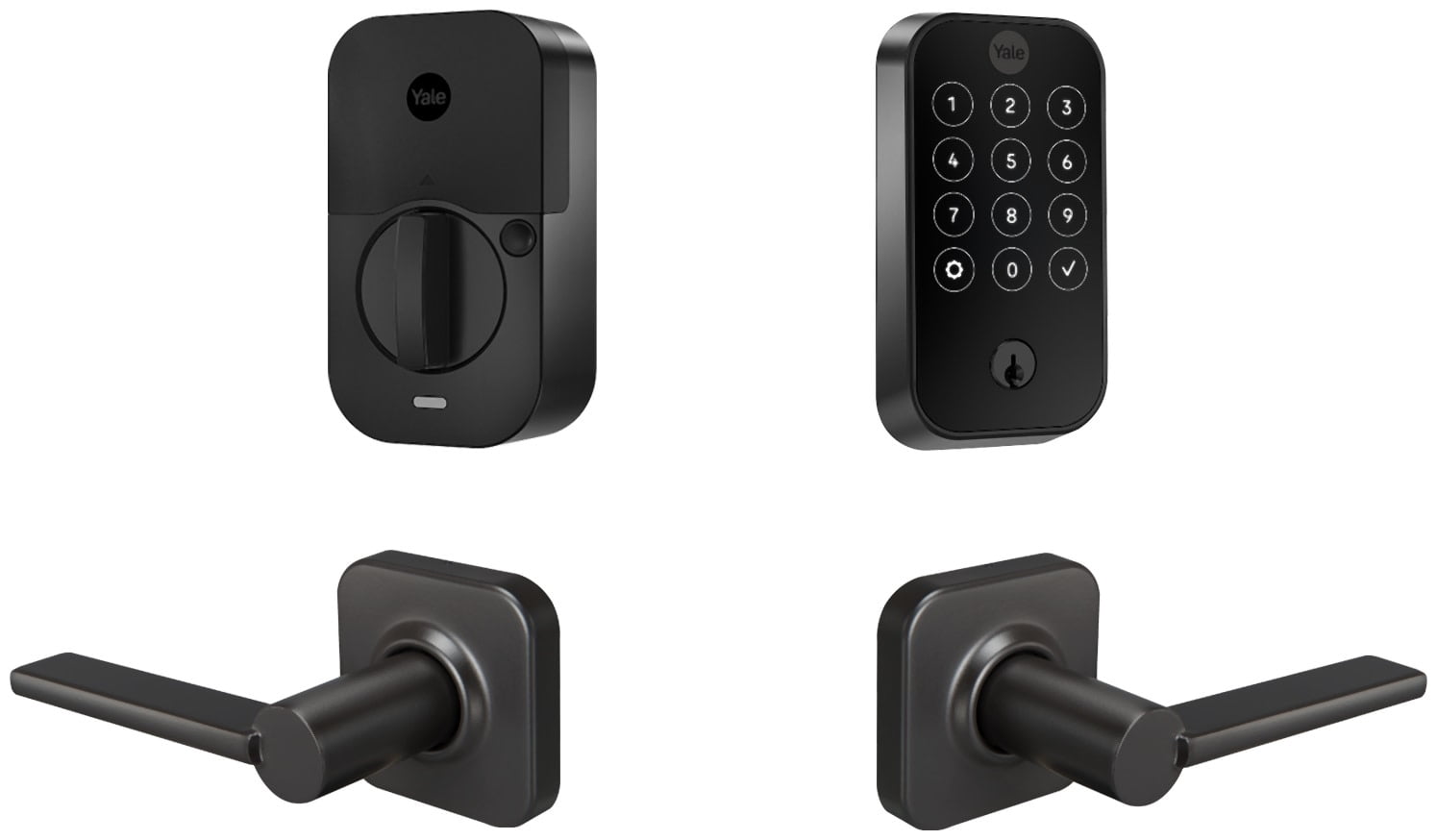 Yale Assure Lock 2 Touchscreen with Wi-Fi and Valdosta Lever in Black ...