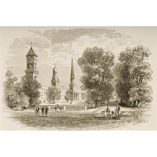 Yale College, New Haven Connecticut In 1870S From American Pictures ...